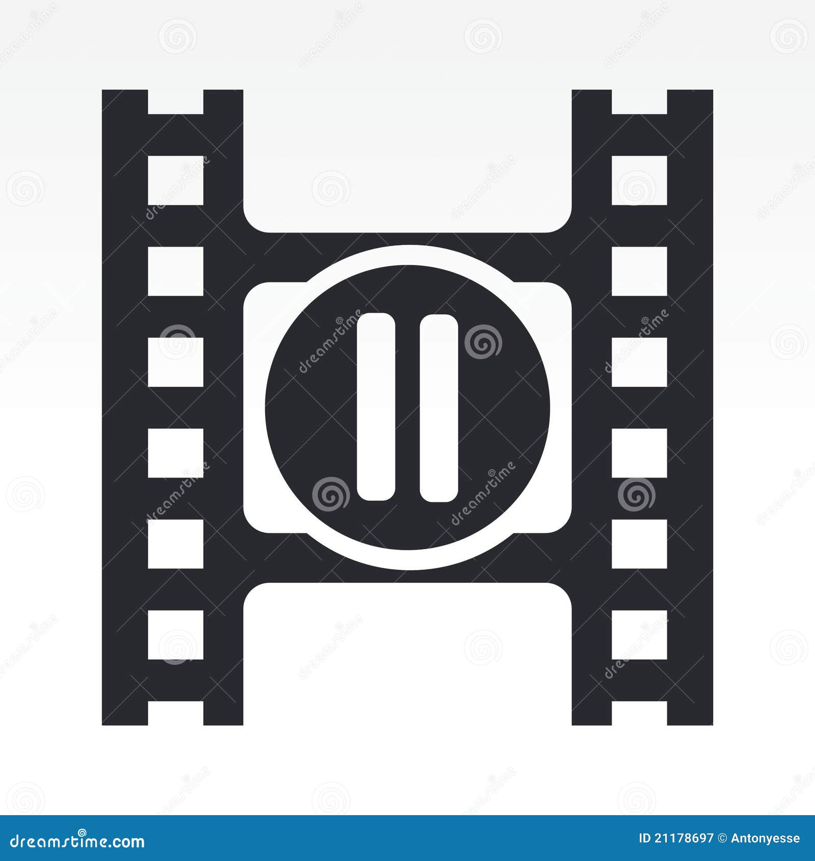 Pause Button of a Video Player Stock Vector - Illustration of icons ...