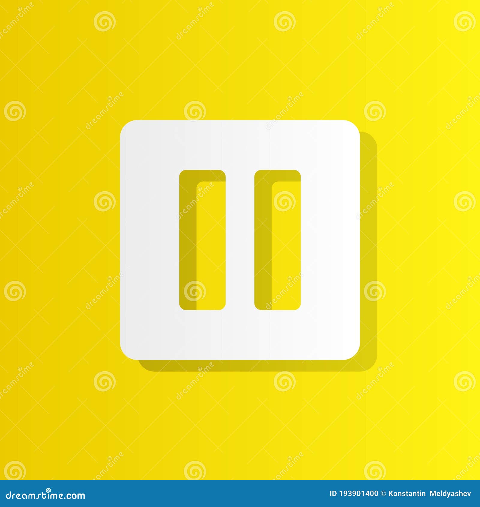 Yellow Pause Icon