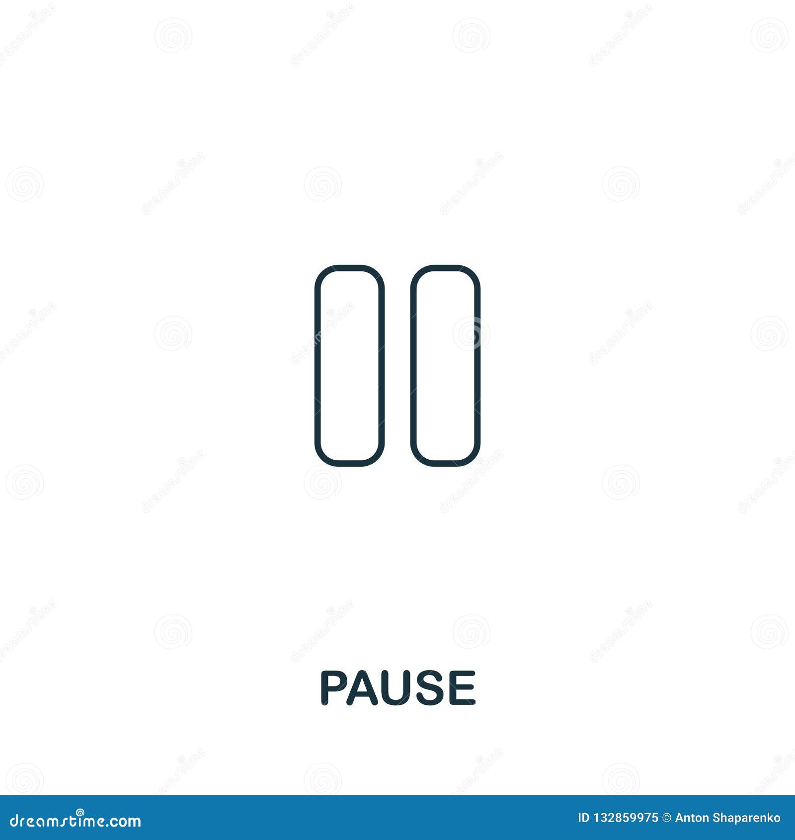 Pause Creative Icon. Simple Element Illustration. Pause Concept Symbol ...