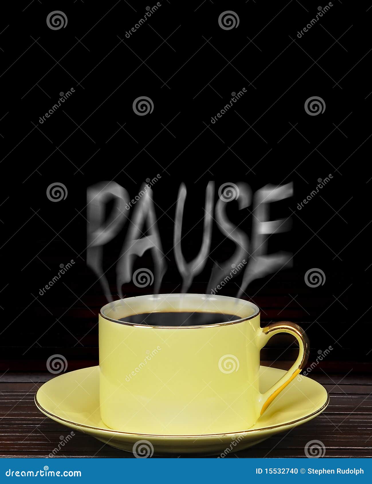 PAUSE für eine Kaffeepause stockfoto. Bild von getränk - 15532740
