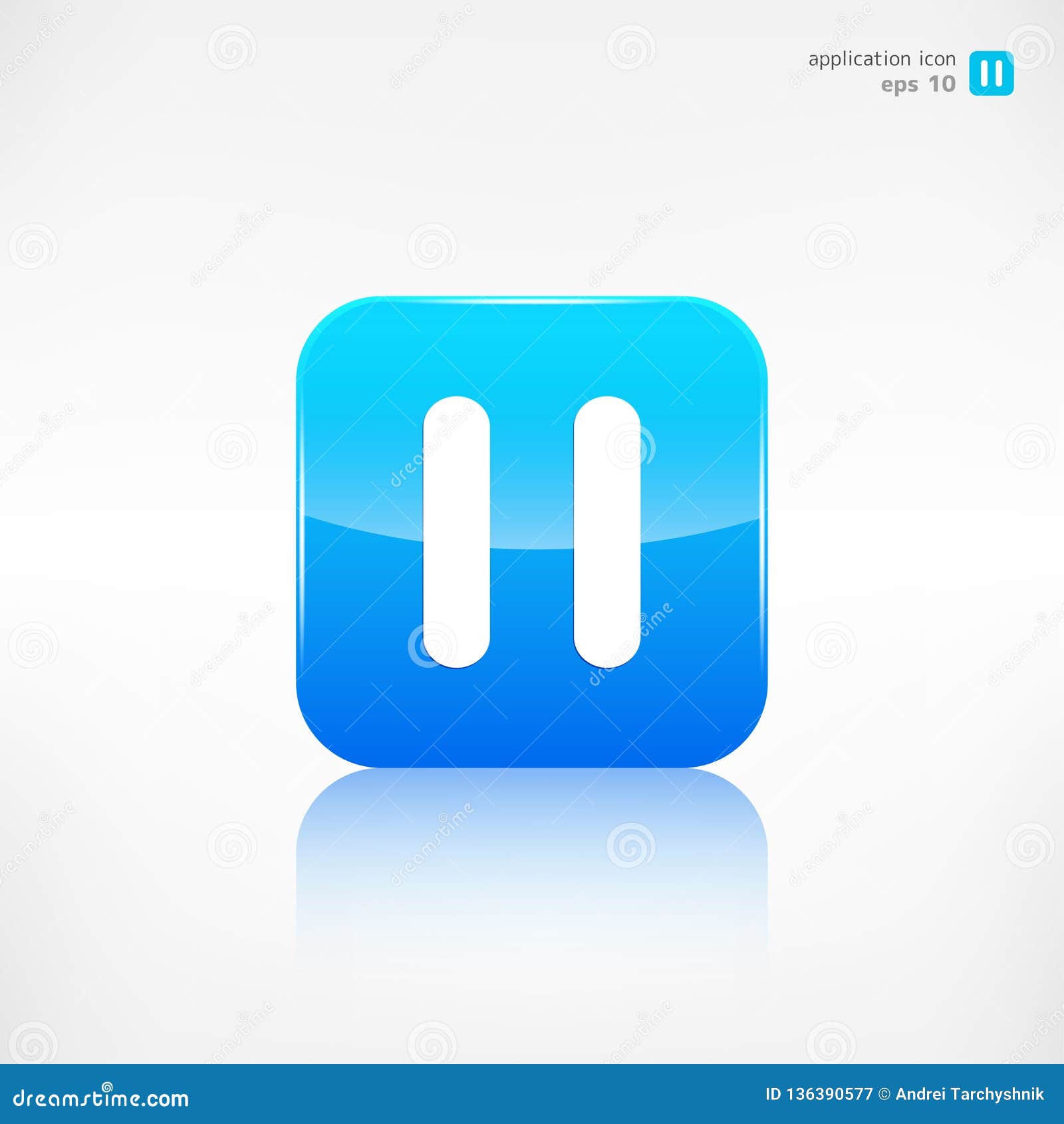 Pause Icon. Application Button Vector Illustration. Stock Vector ...