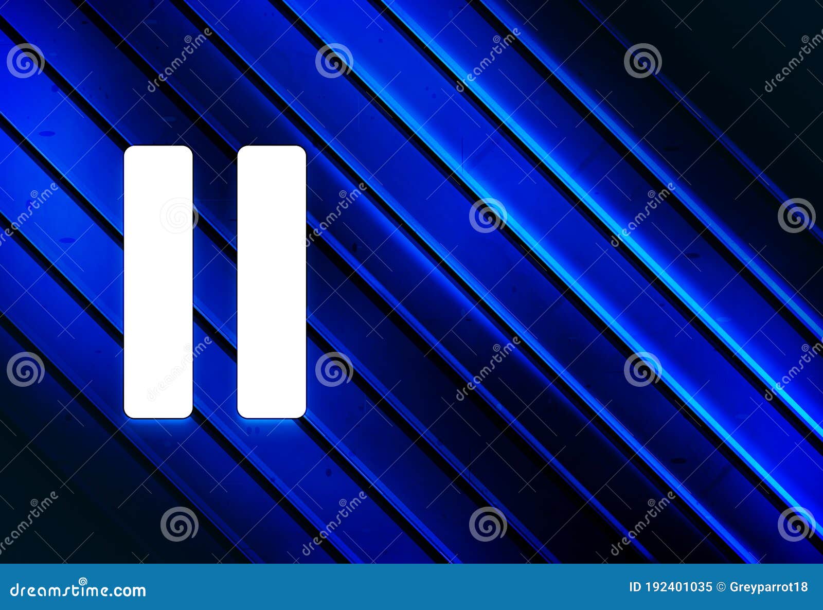 Pause Icon Artistic Line Abstract Blue Background Illustration Stock ...