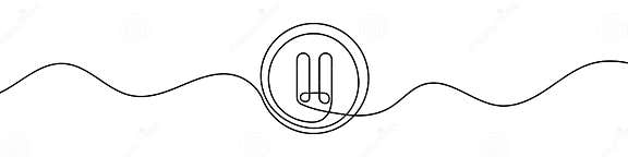 Pause Icon in Continuous Line Drawing Style. Line Art of Pause Button ...