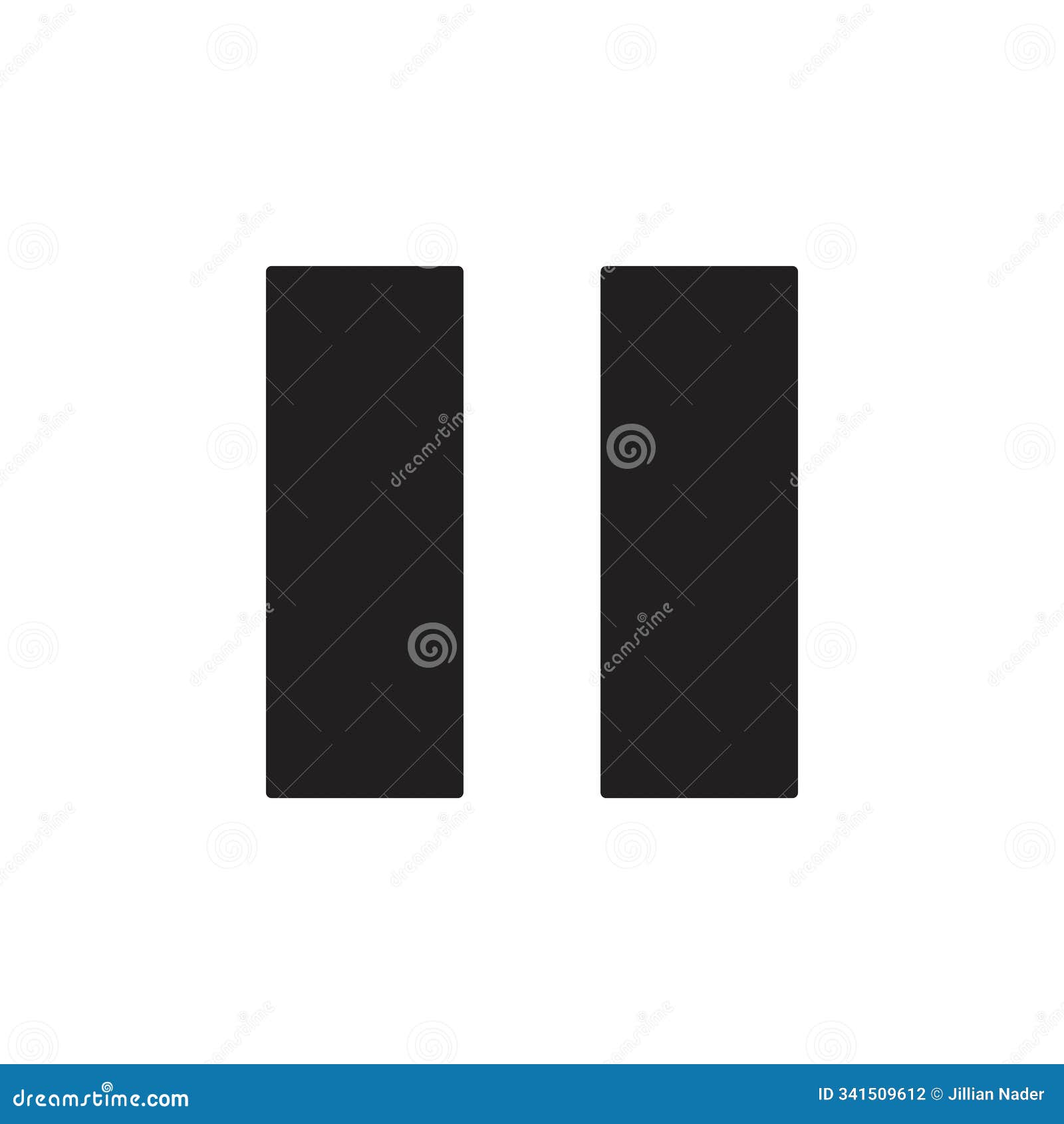 Pause Icon Flat Line Illustration Stock Vector - Illustration of ...
