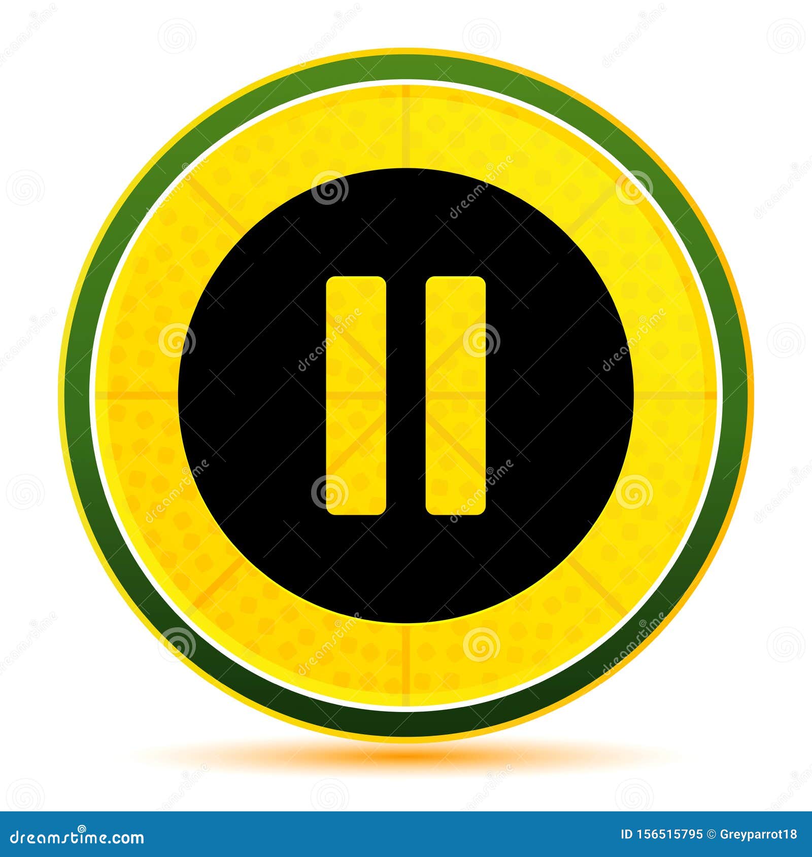 Yellow Pause Icon