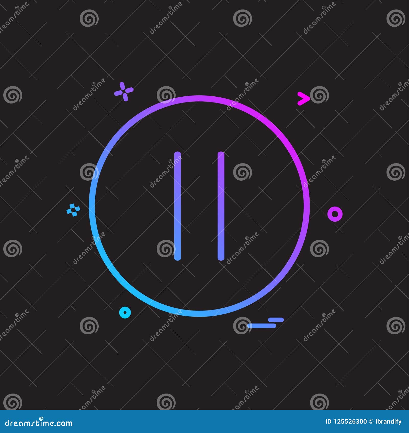 Pause icon vector design stock vector. Illustration of business - 125526300