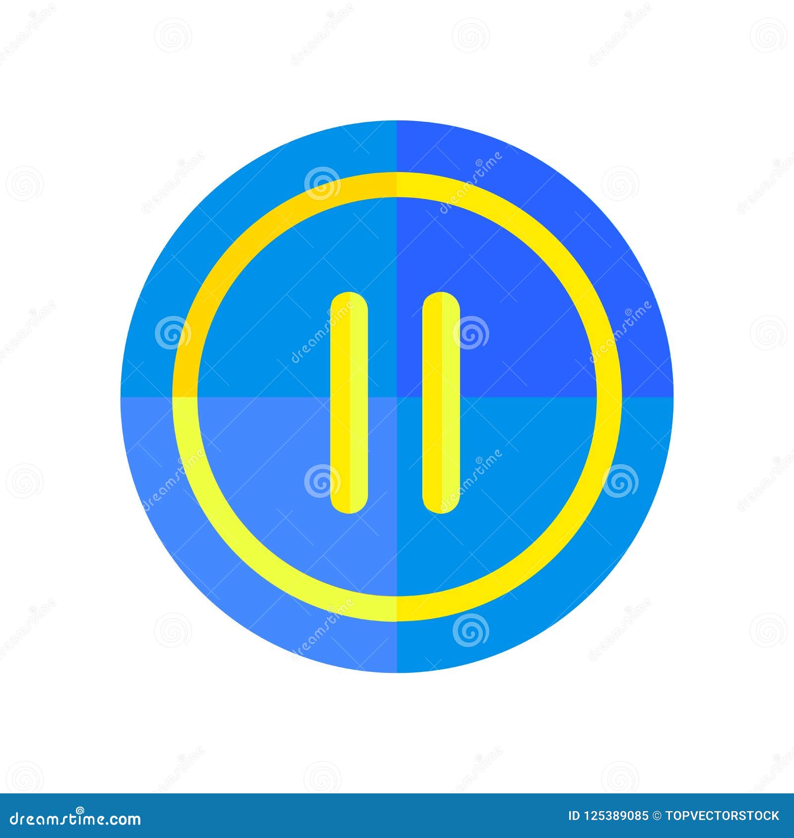 Pause Icon Vector Sign and Symbol Isolated on White Background, Stock ...