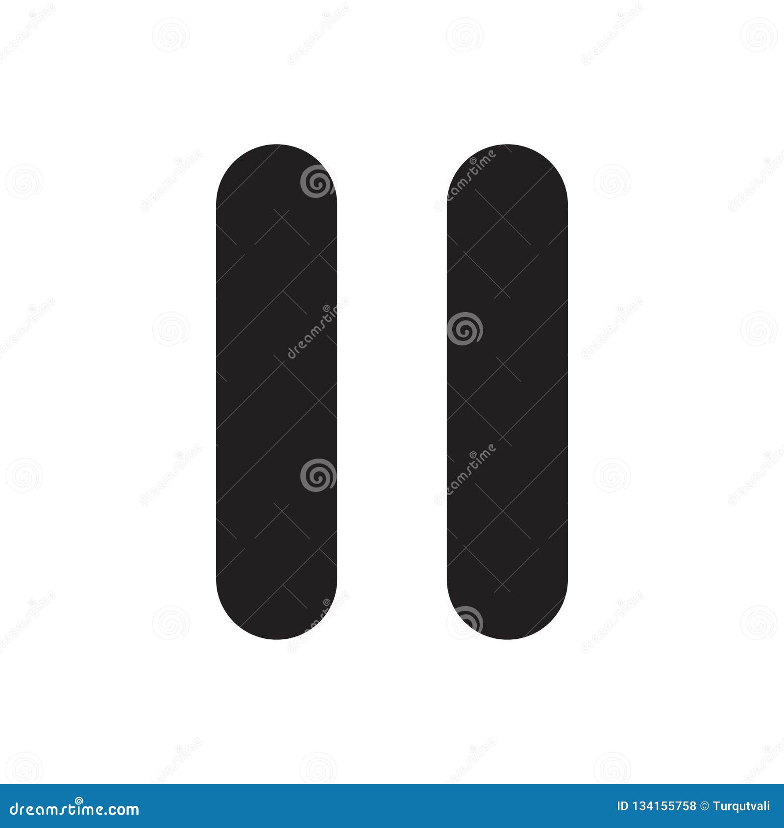 Pause Icon Vector Sign and Symbol Isolated on White Background, Pause ...