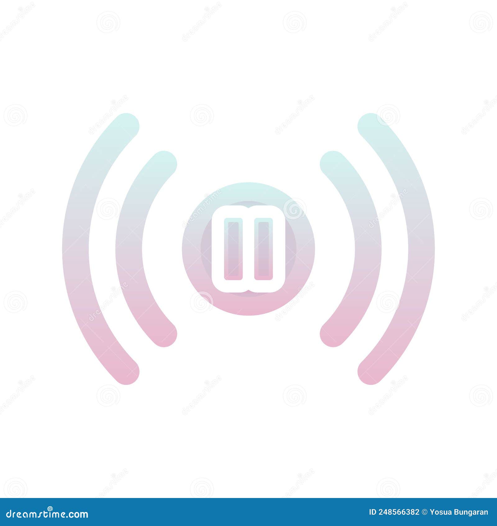 Pause Live Logo Gradient Design Template Icon Stock Vector ...