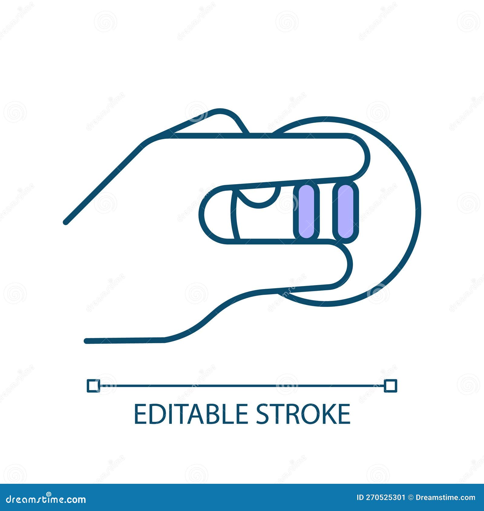 Pause RGB color icon stock illustration. Illustration of hand - 270525301