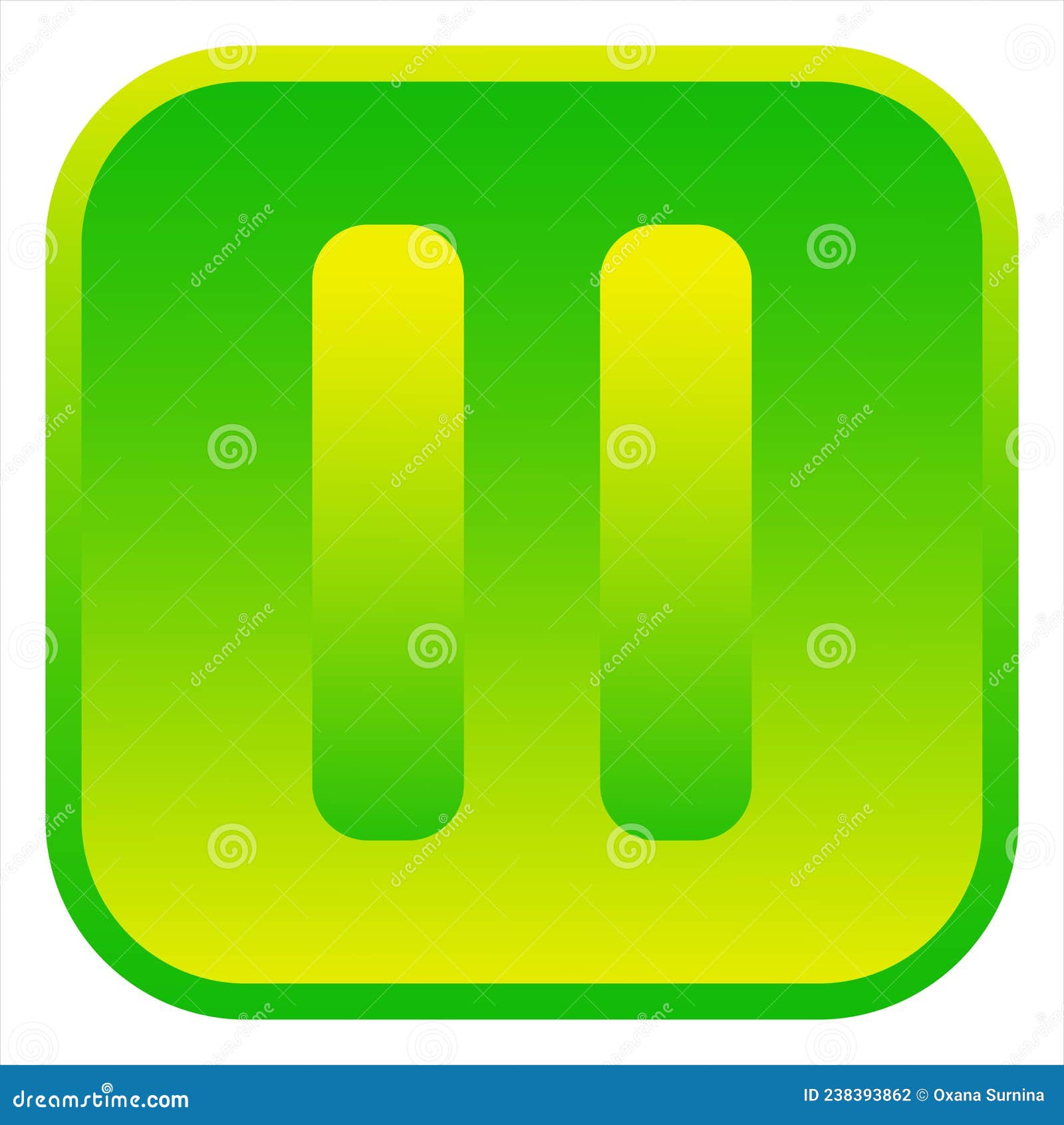 Pause Sign. Isolated Web Icon. Stock Vector - Illustration of player ...