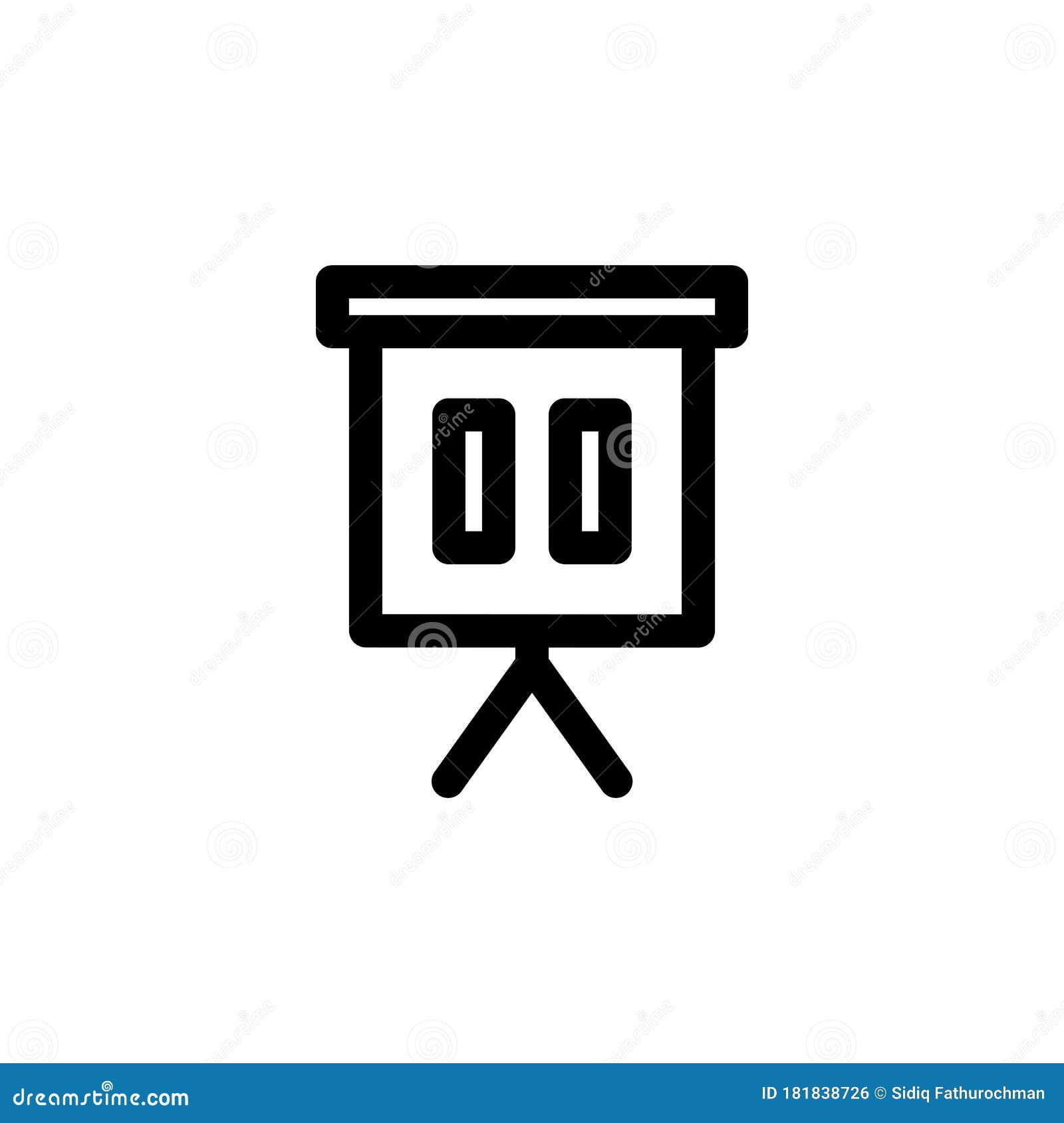 Pause Slide Presentation Icon Stock Vector - Illustration of design ...