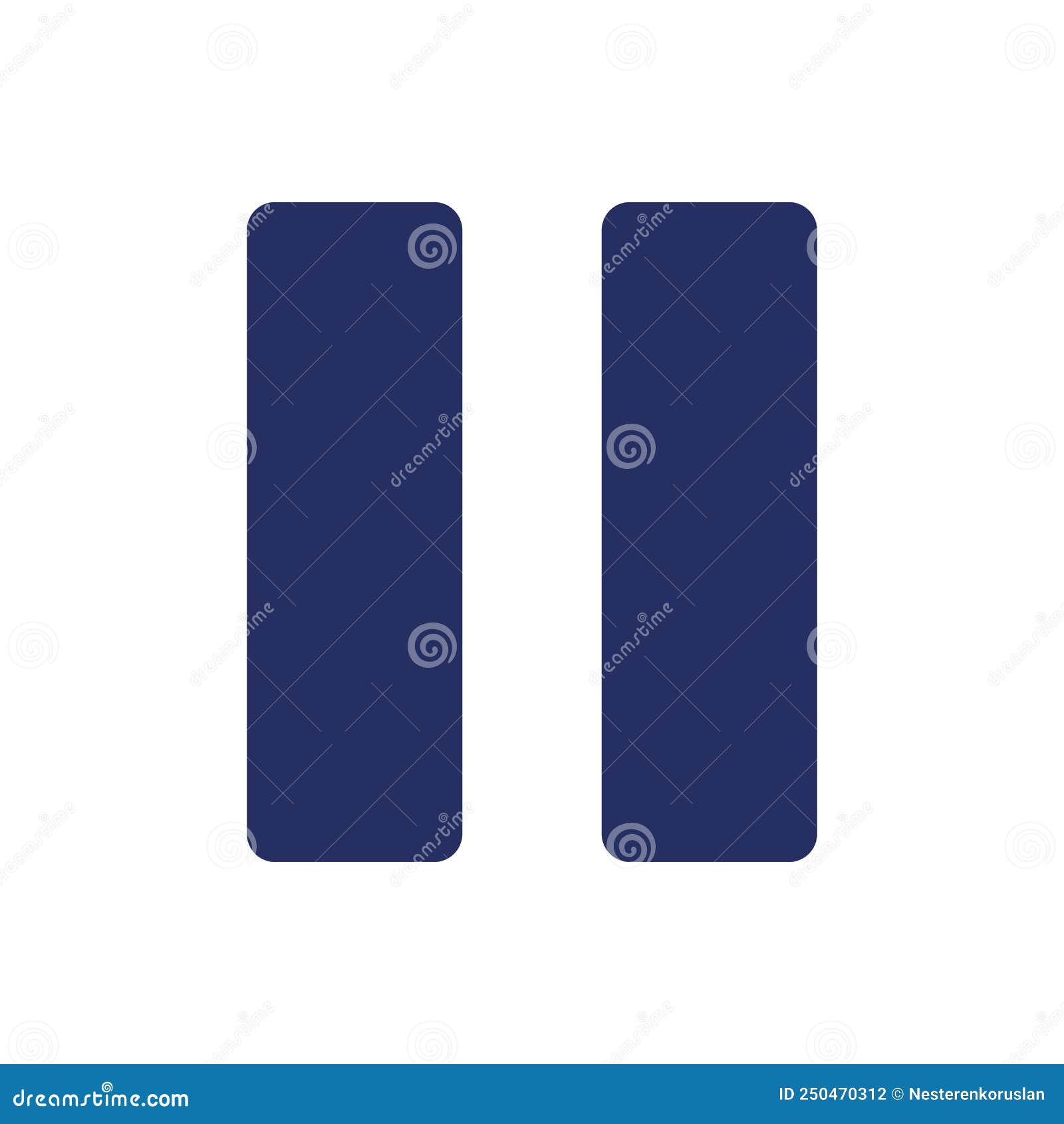 Pause Interruption Symbol Sign, Vector Illustration, Isolate On White ...