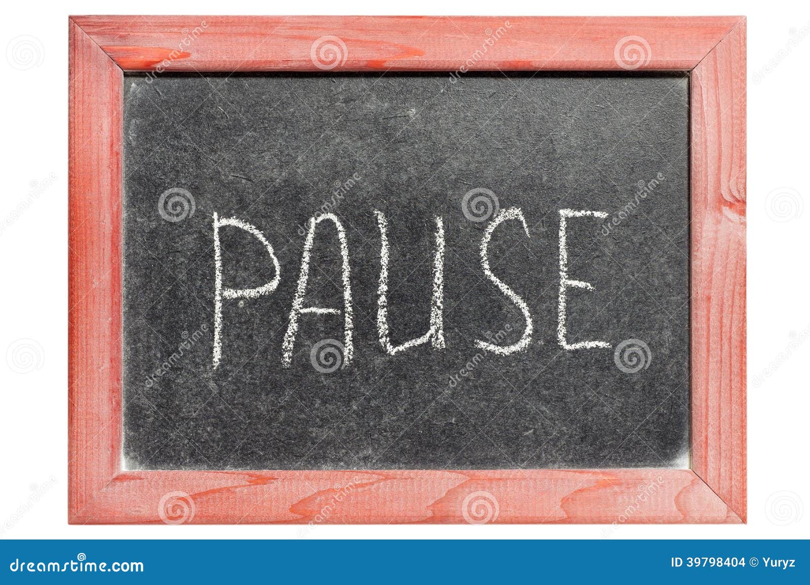 Pause stock photo. Image of message, break, blackboard - 39798404
