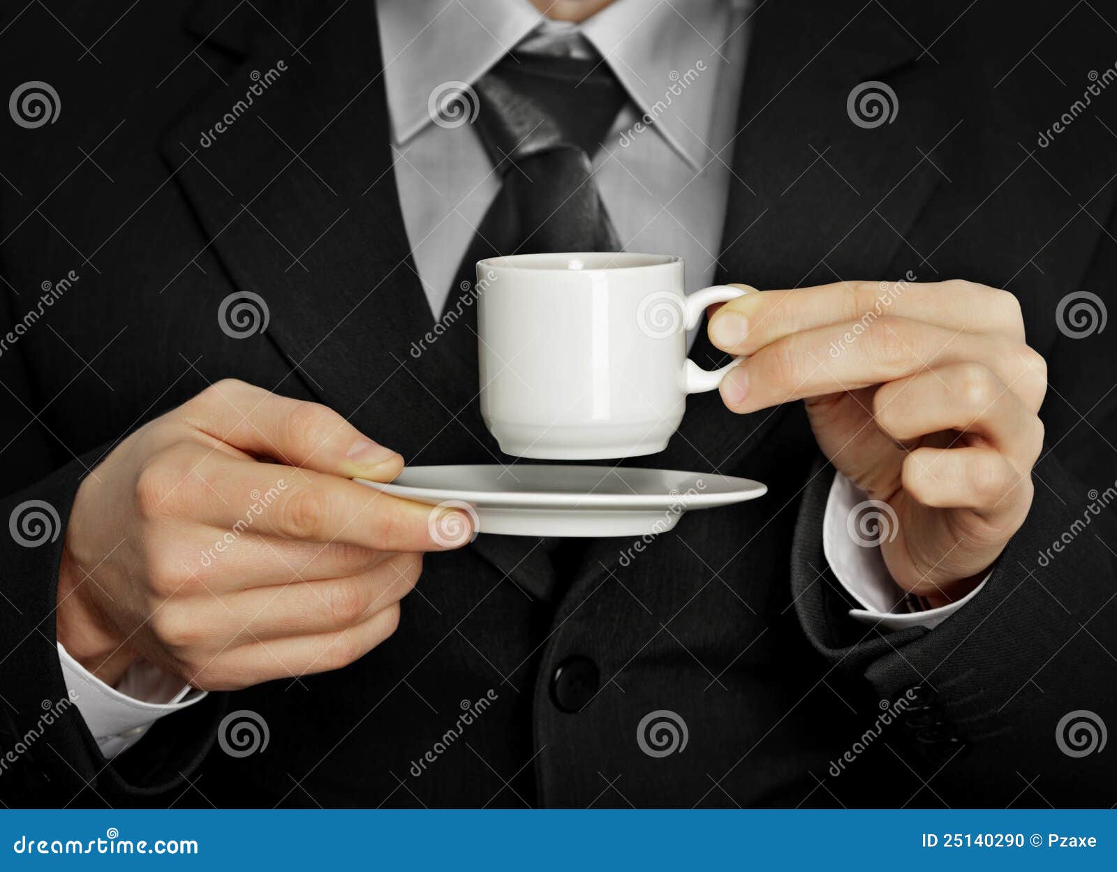Pause in the Work - Cup of Strong Black Coffee Stock Photo - Image of ...