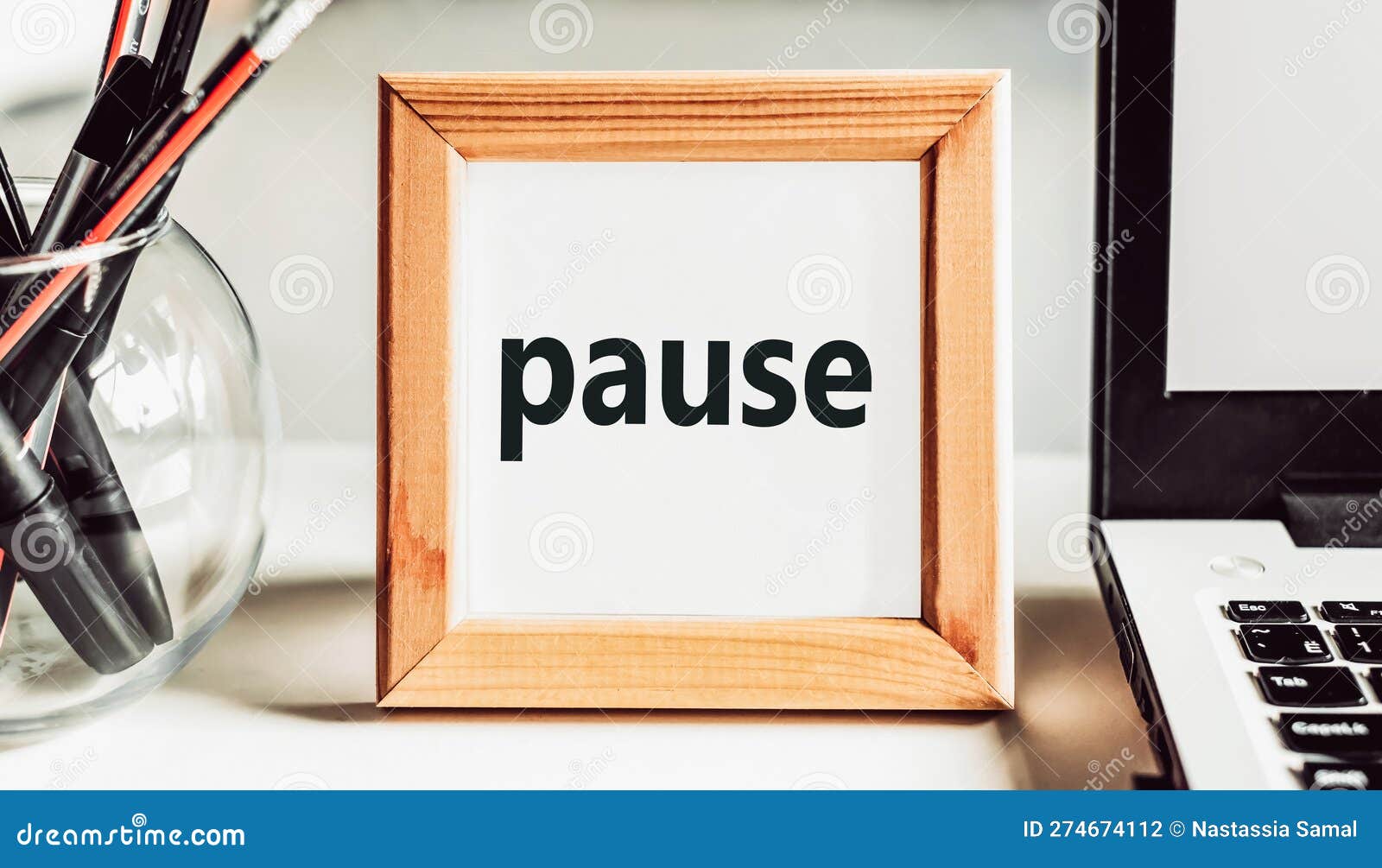 Pause. Work, Study, Break and Rest Concept Stock Photo - Image of ...