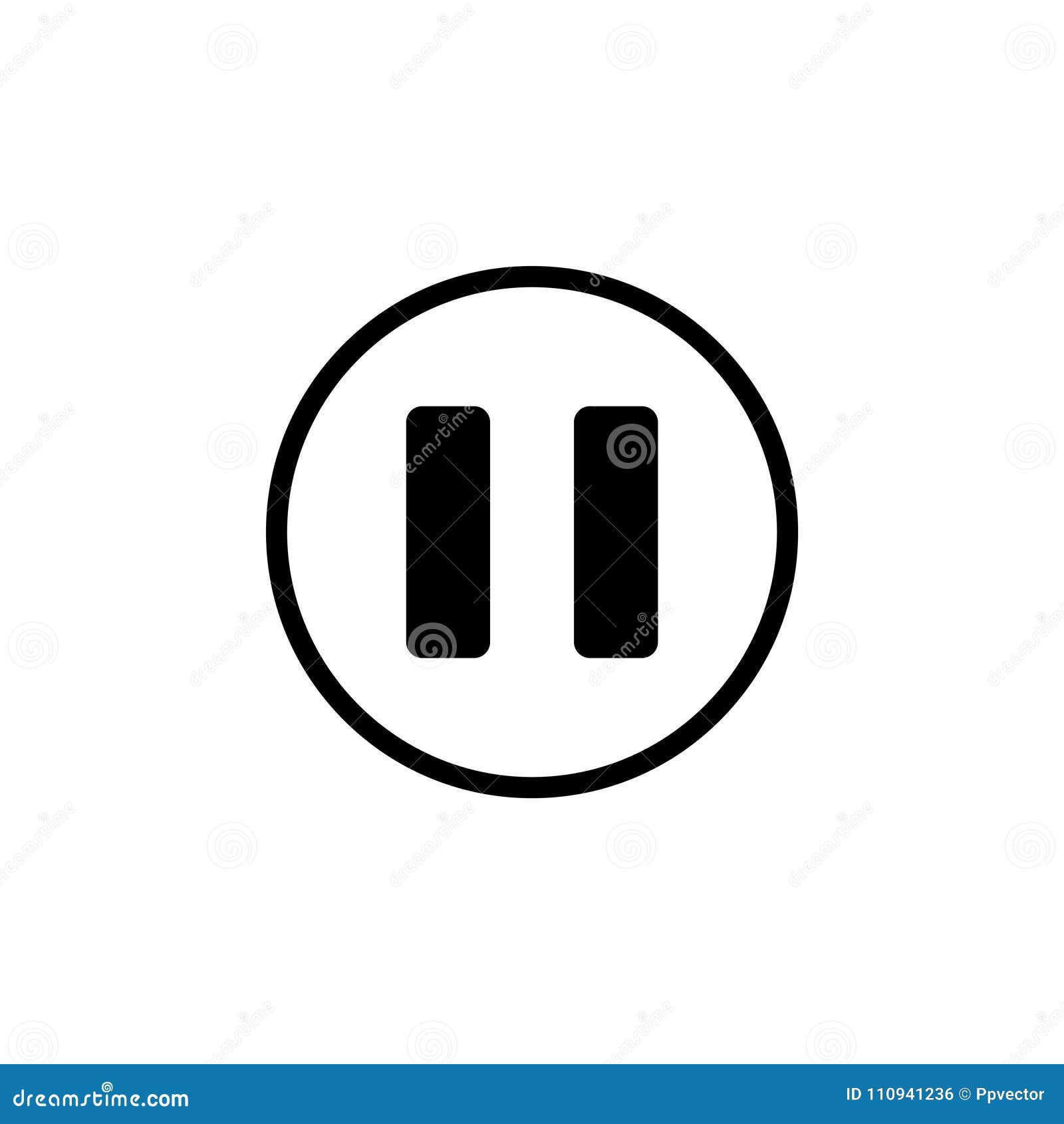 Pauze Vectorpictogram Vector Vector Illustratie - Illustration of ...