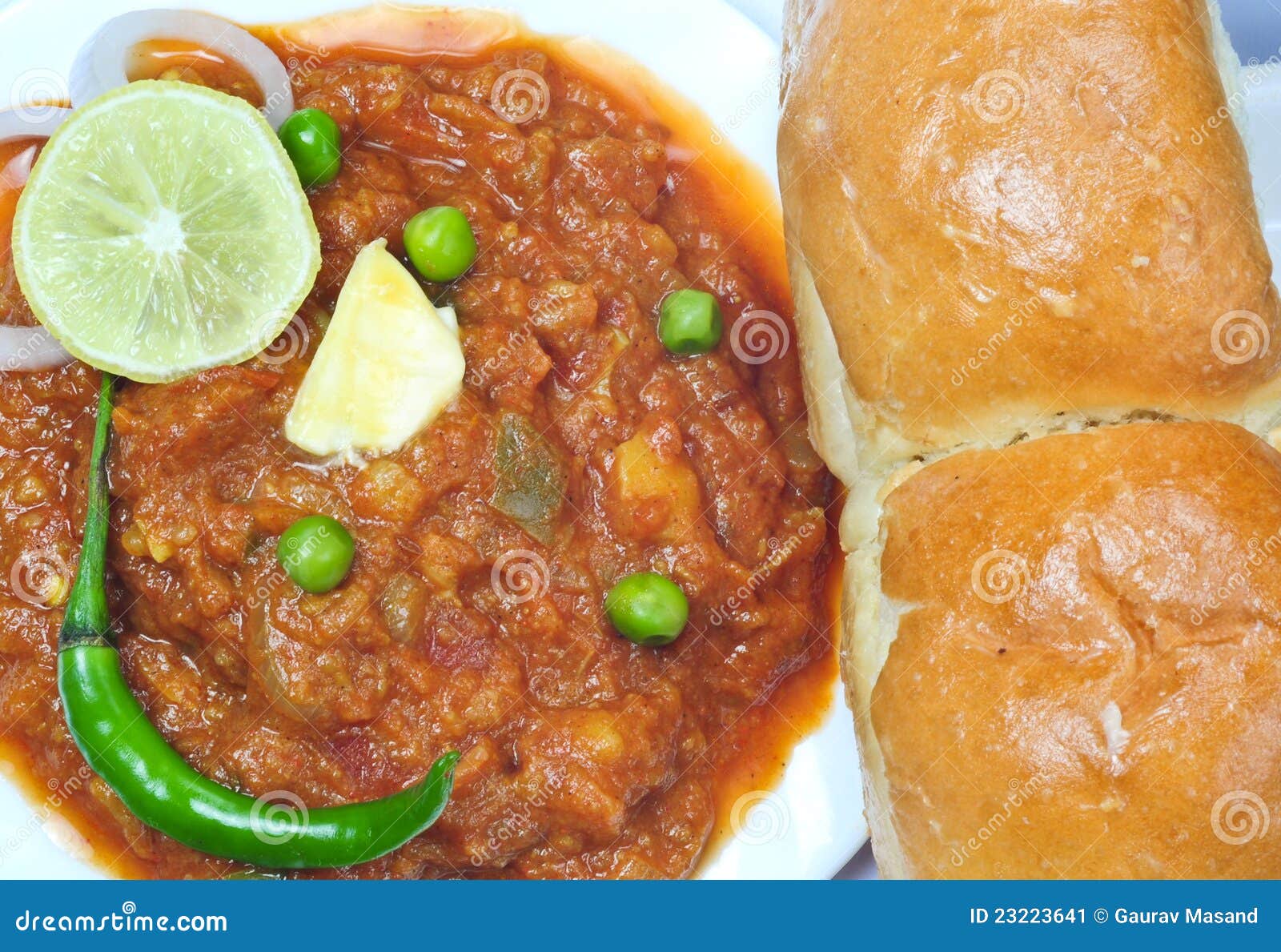 Pav Bhaji stock image. Image of falafel, eastern, cuisine - 23223641