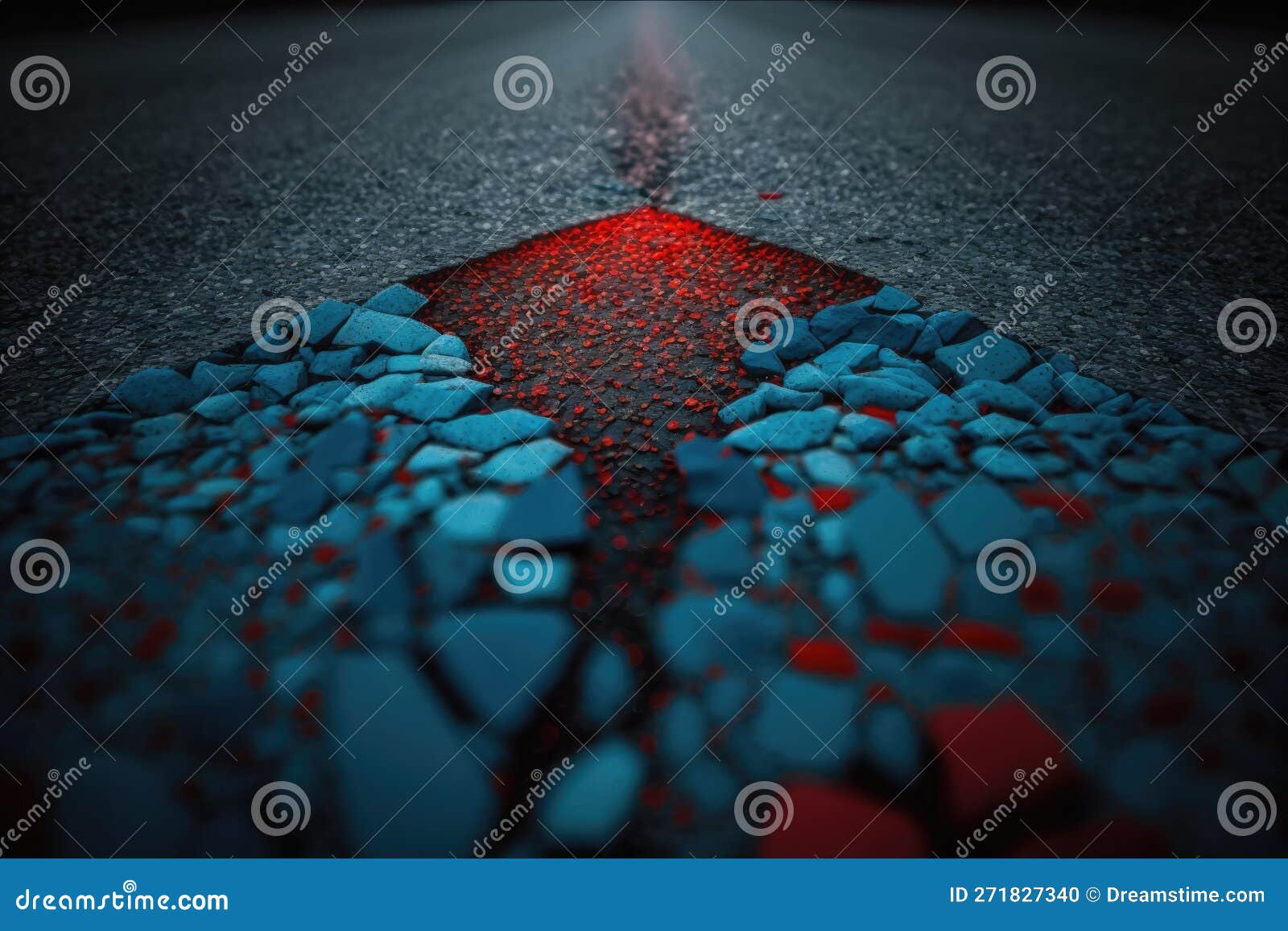 Paved with Asphalt, Essentially. Minimal Focus Depth Stock Illustration ...