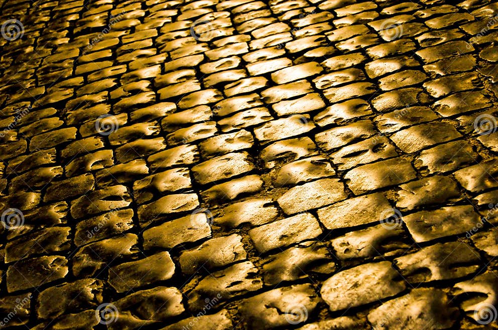 Paved with Gold! stock photo. Image of gold, finance, footpath - 2436770
