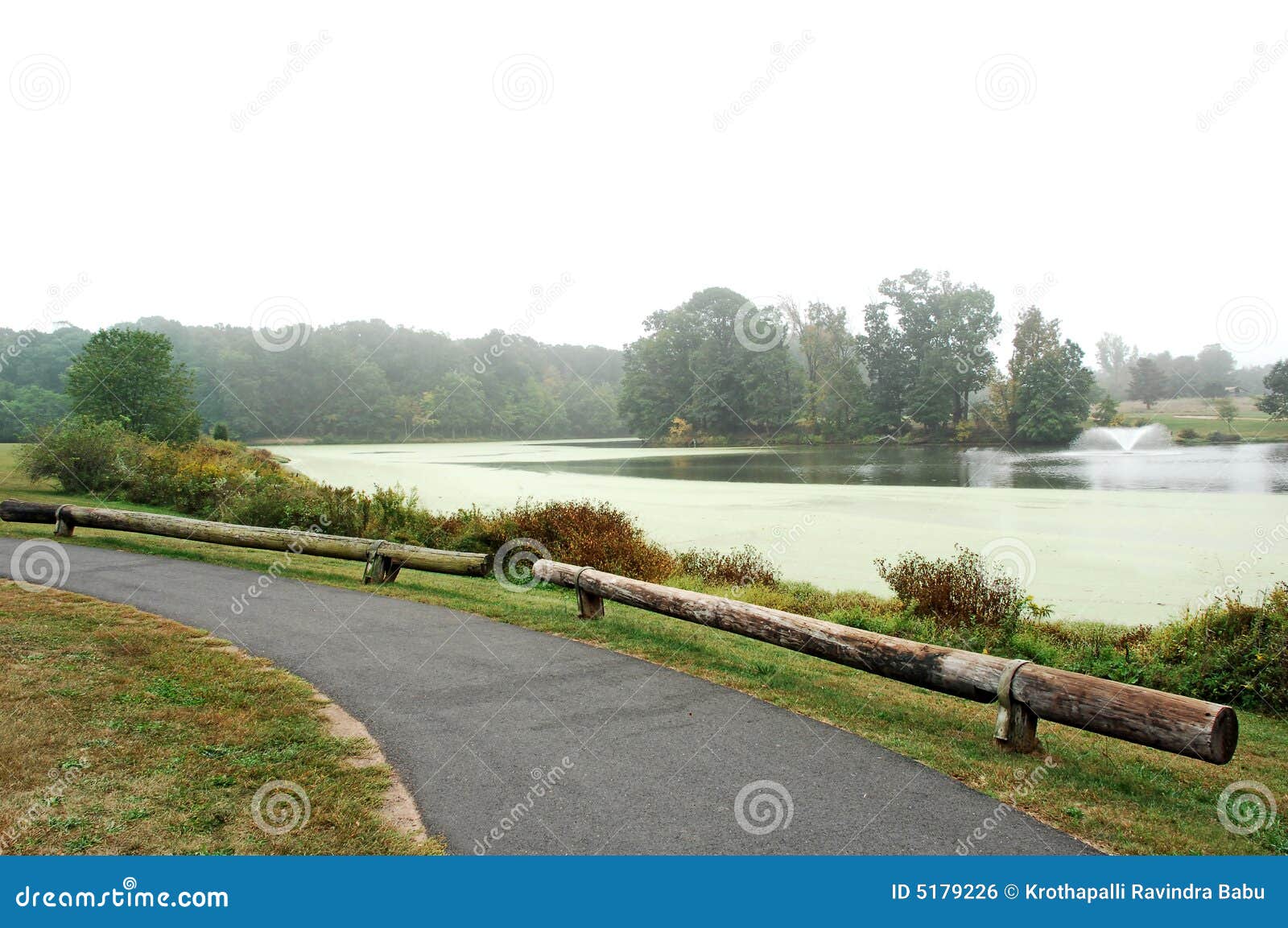 Paved path near lake stock photo. Image of rural, trail - 5179226
