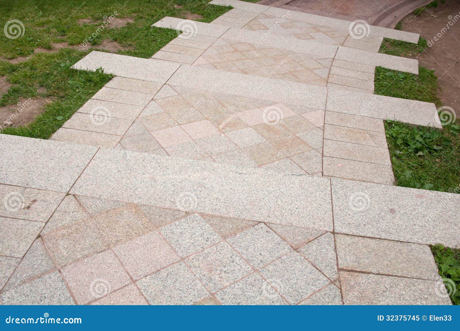 Paved path stock image. Image of diagonal, sidewalk, stair - 32375745