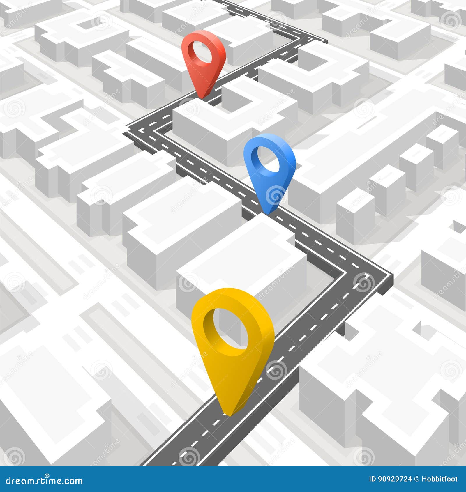 Paved Path on the Road, Location Background, Vector Illustration Stock ...