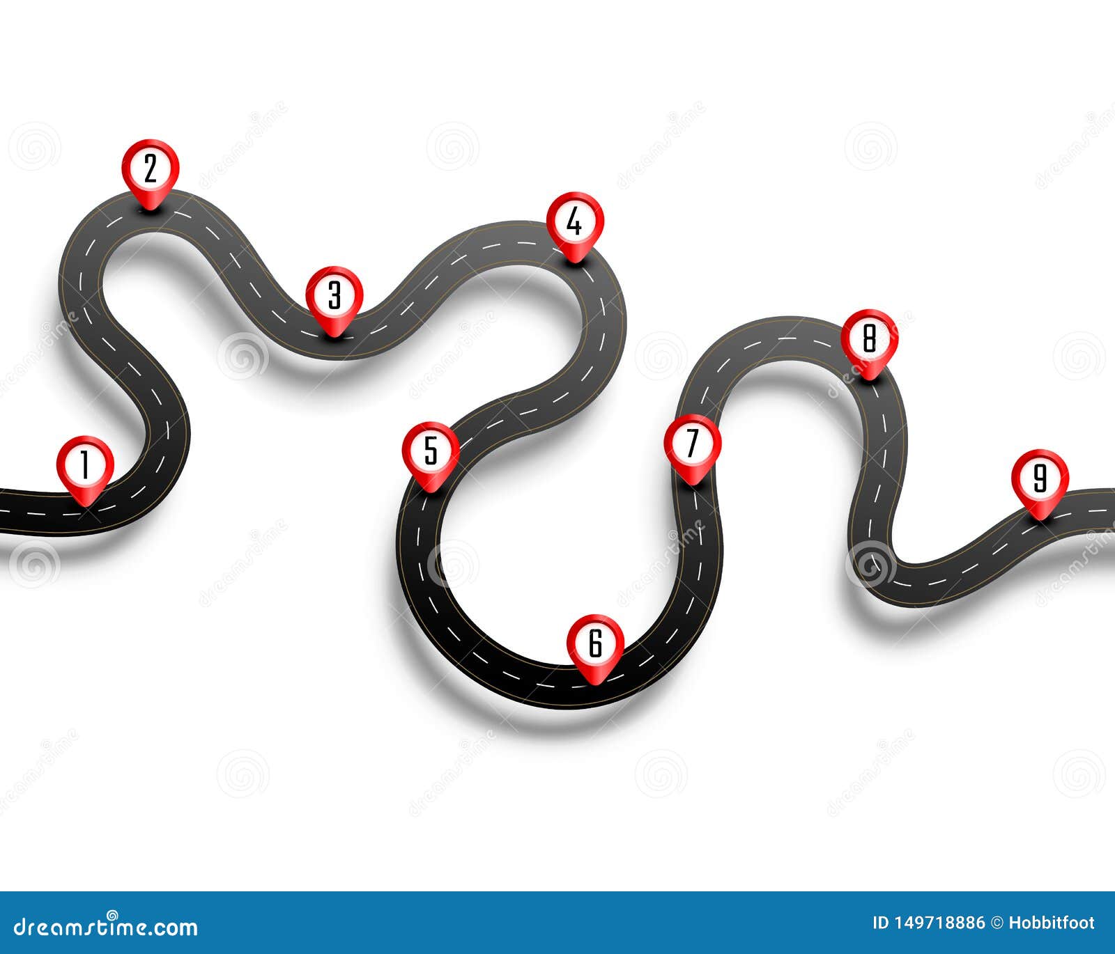 Paved Path on the Road Way Location Background. Stock Vector ...