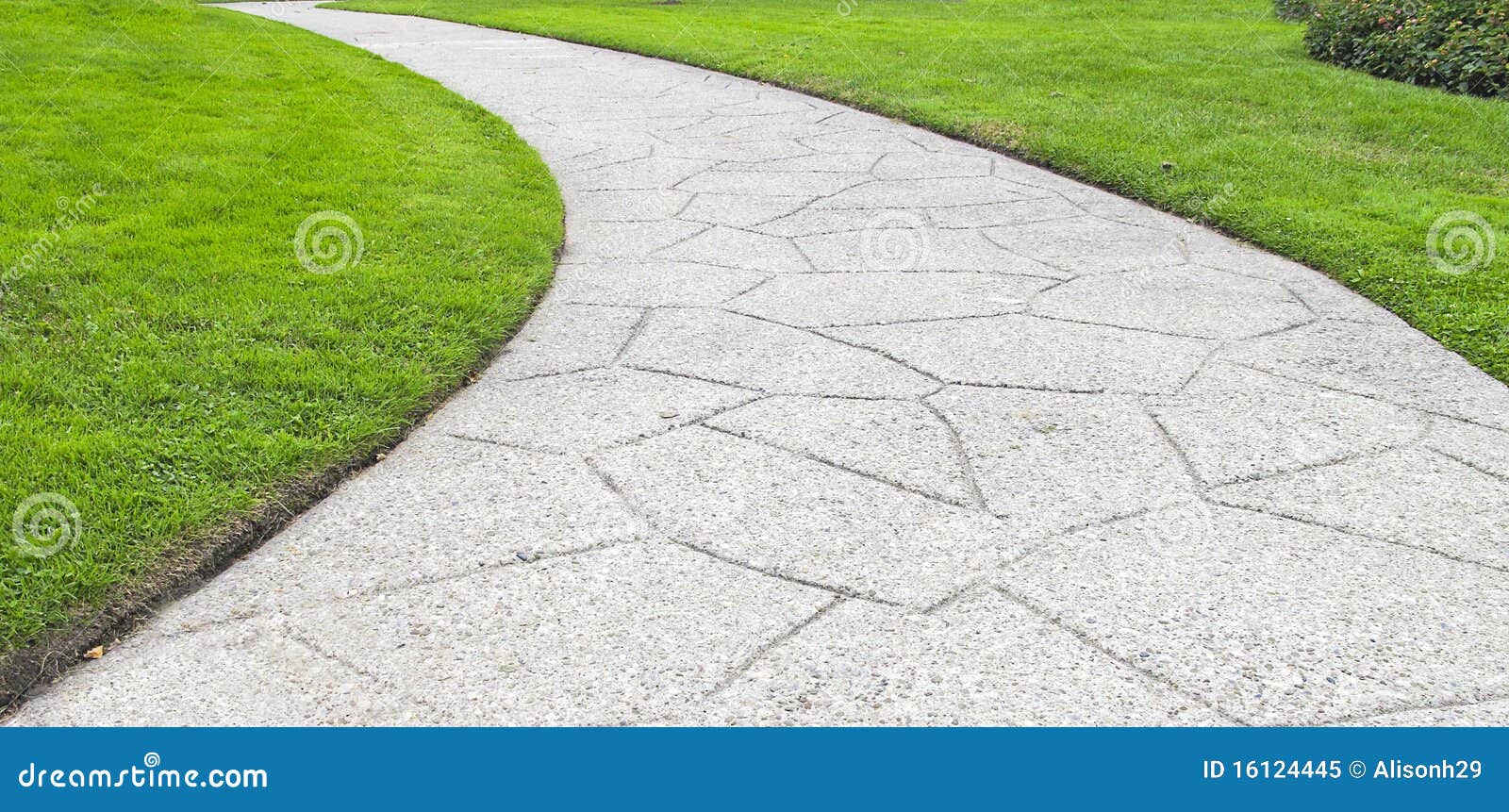 Paved Pathway in Park stock image. Image of landscaper - 16124445