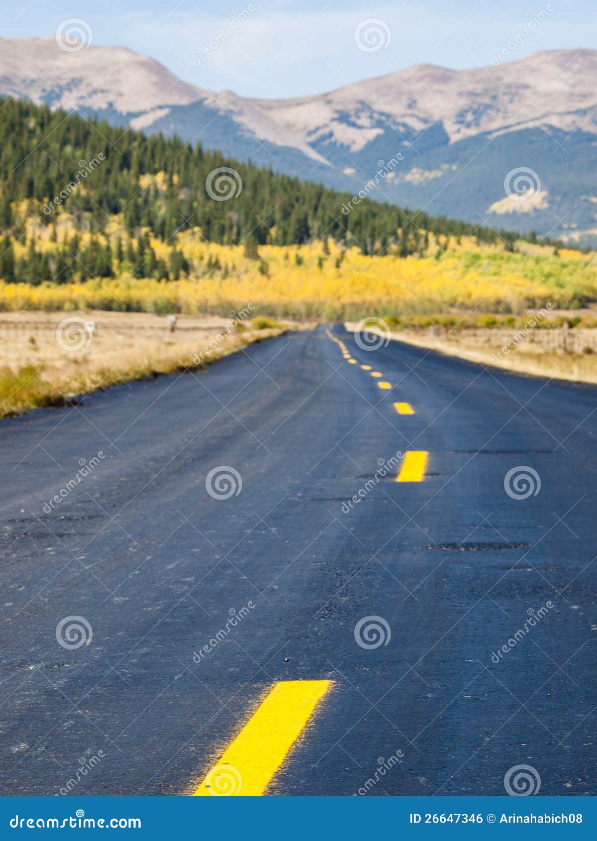 Paved road stock photo. Image of summit, colors, western - 26647346
