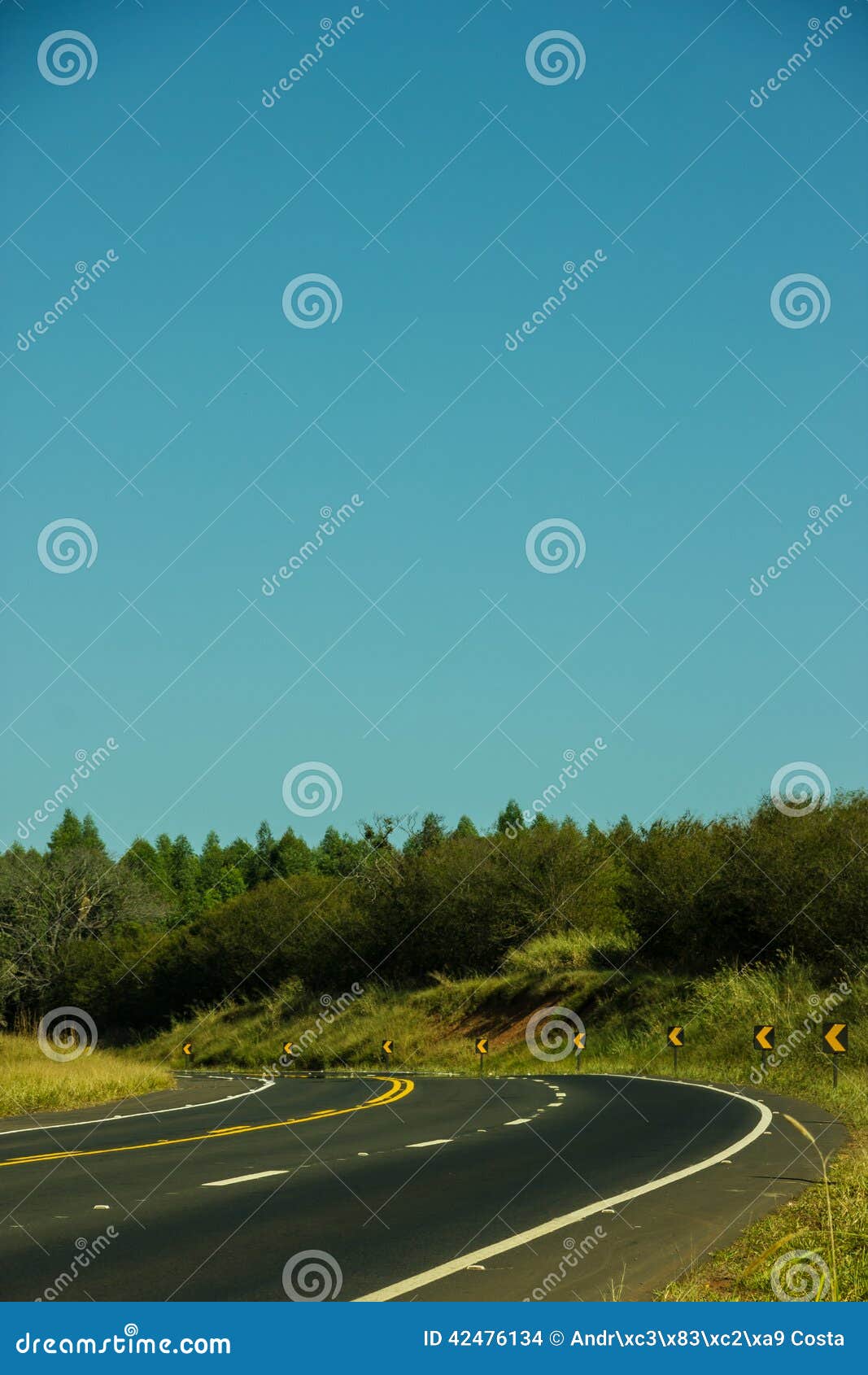 Paved Road Curve stock photo. Image of curve, land, countryside - 42476134