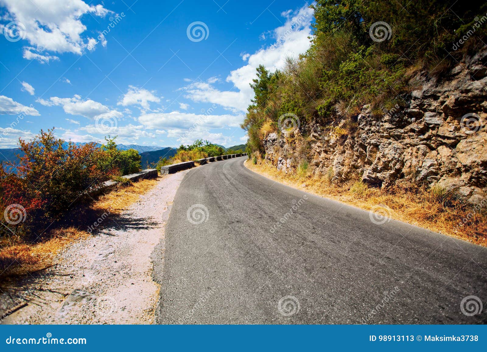 Paved Road in the Mountains Far Away Stock Image - Image of home ...