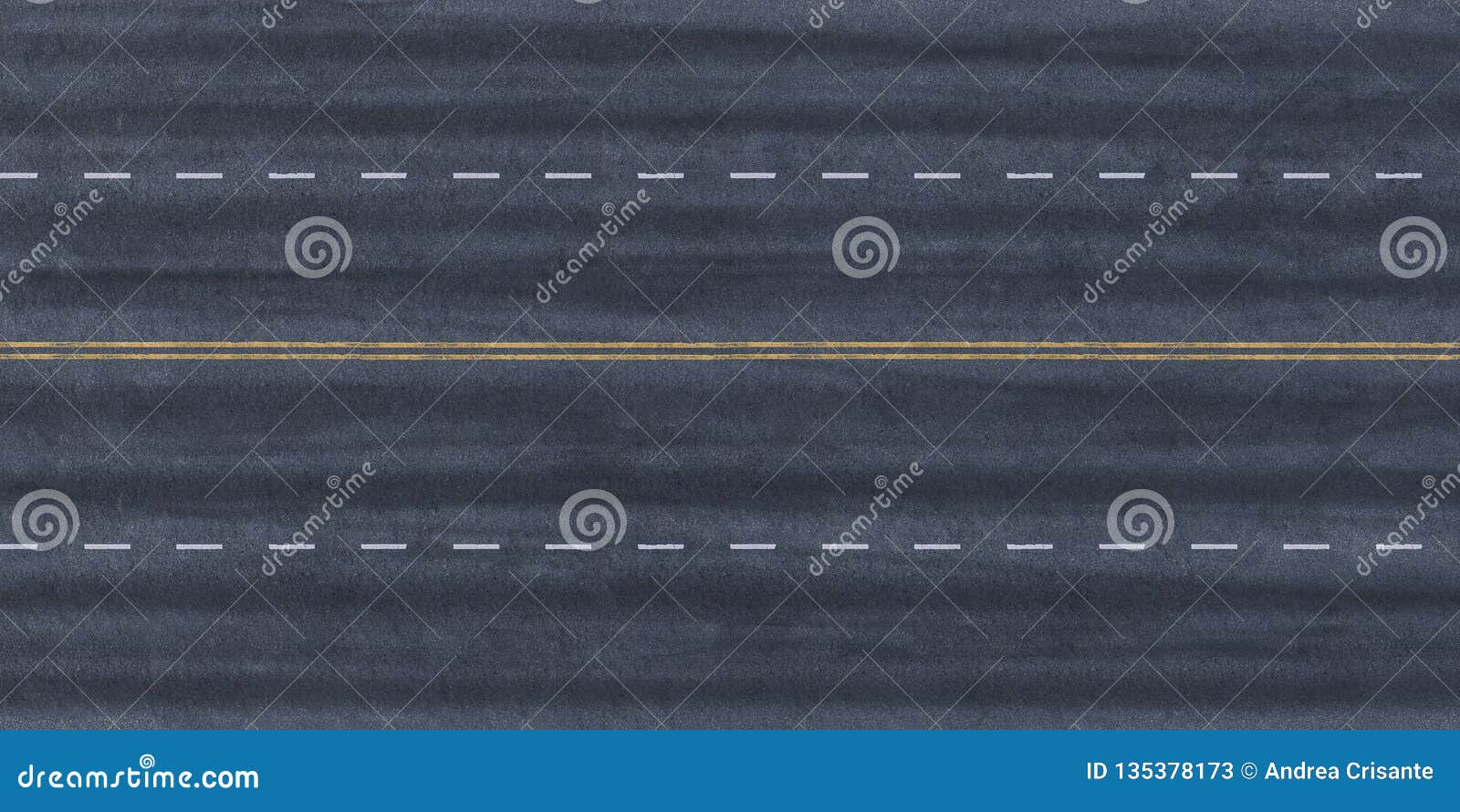 Paved Road Isolated On White Background Royalty-Free Cartoon ...