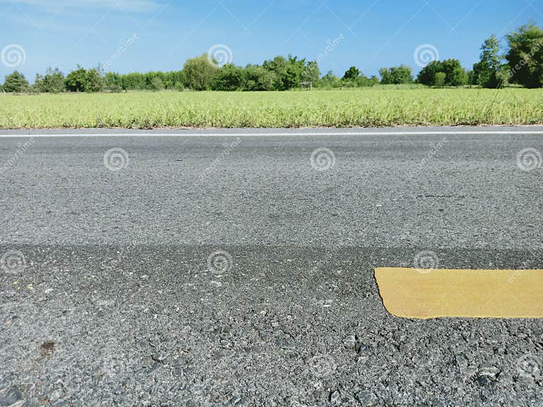 Paved Roads and Rice Fields Stock Image - Image of outdoors, panorama ...