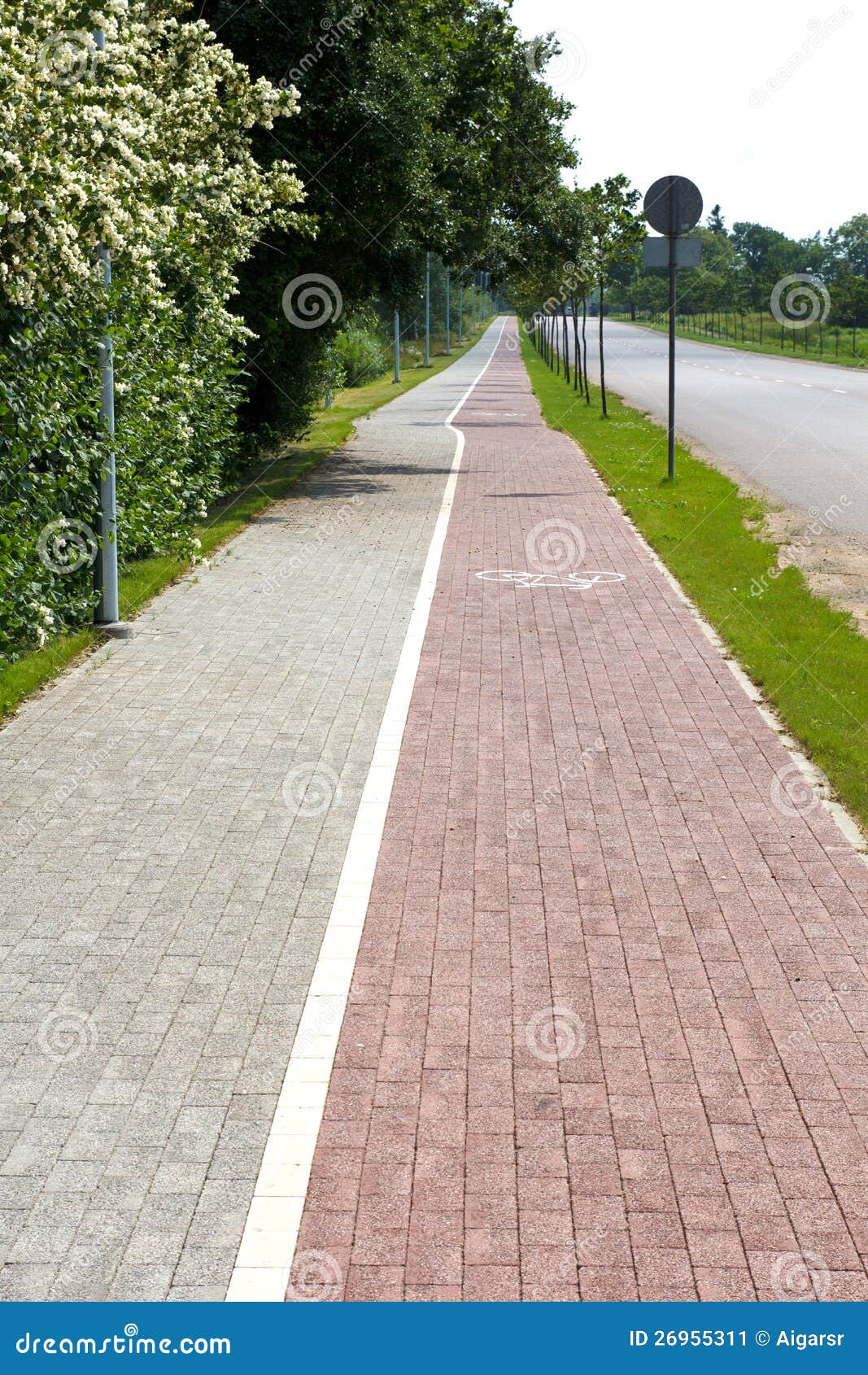 Paved sidewalk stock image. Image of path, asphalt, ground - 26955311