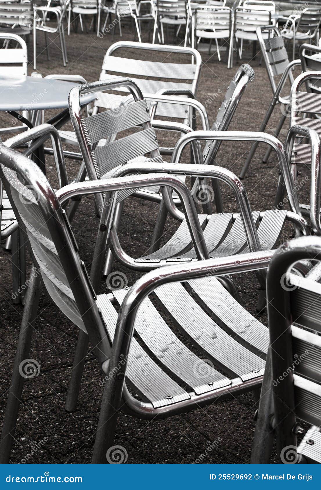 Pavement cafe chairs stock photo. Image of tables, metal - 25529692