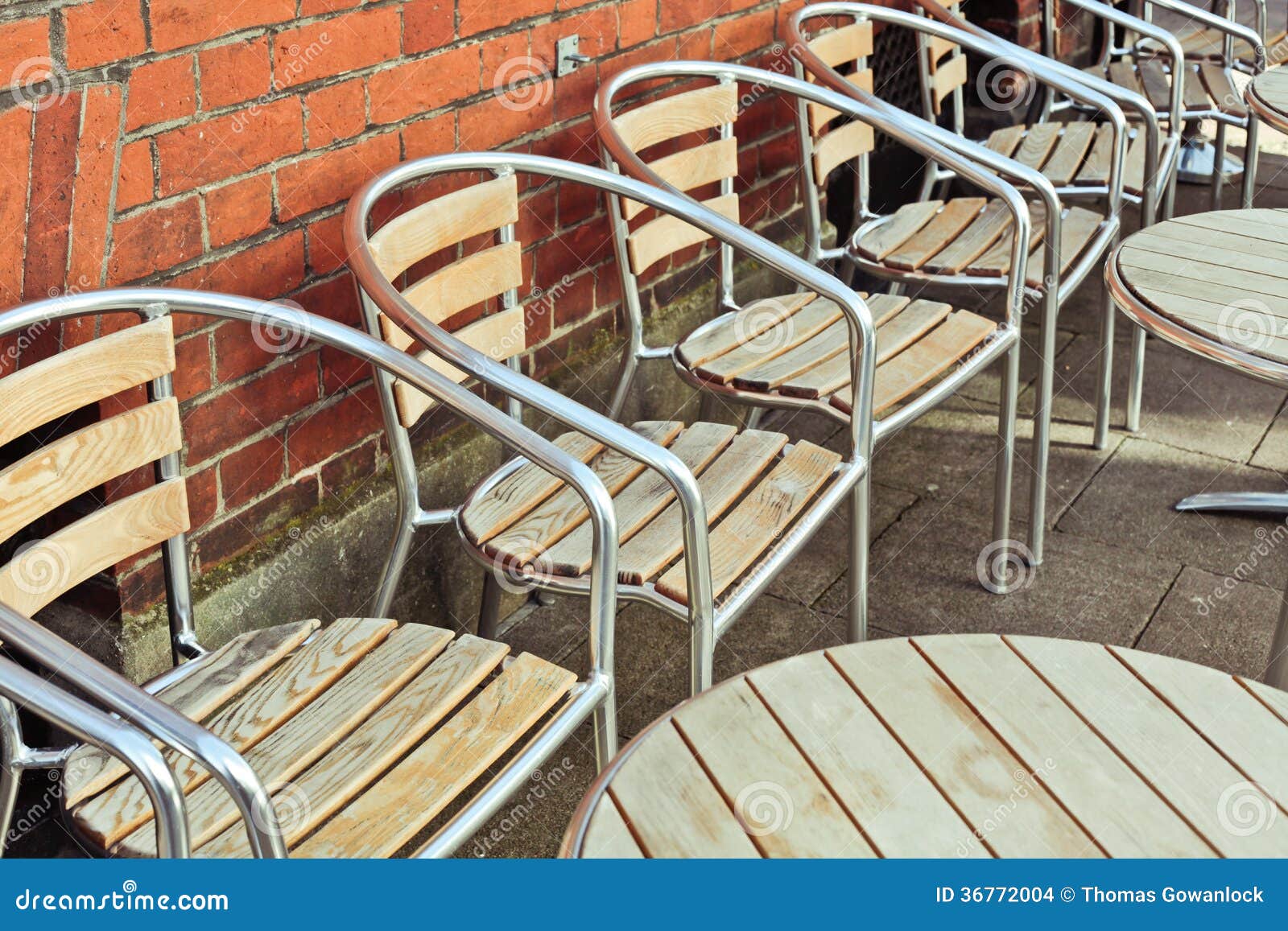 Pavement cafe stock photo. Image of exterior, brick, absence - 36772004