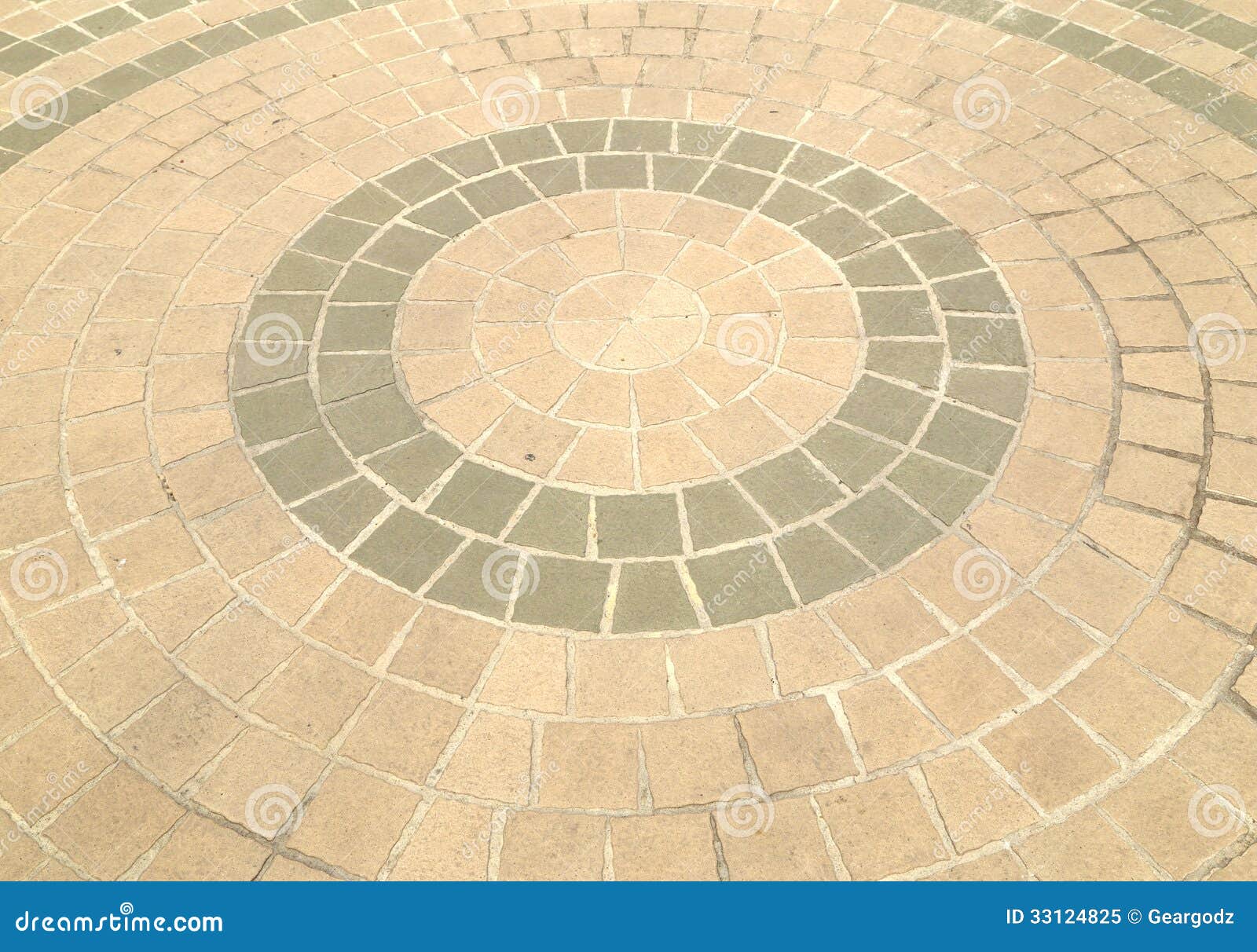 Pavement in a Circle Pattern Stock Image - Image of block, gray: 33124825