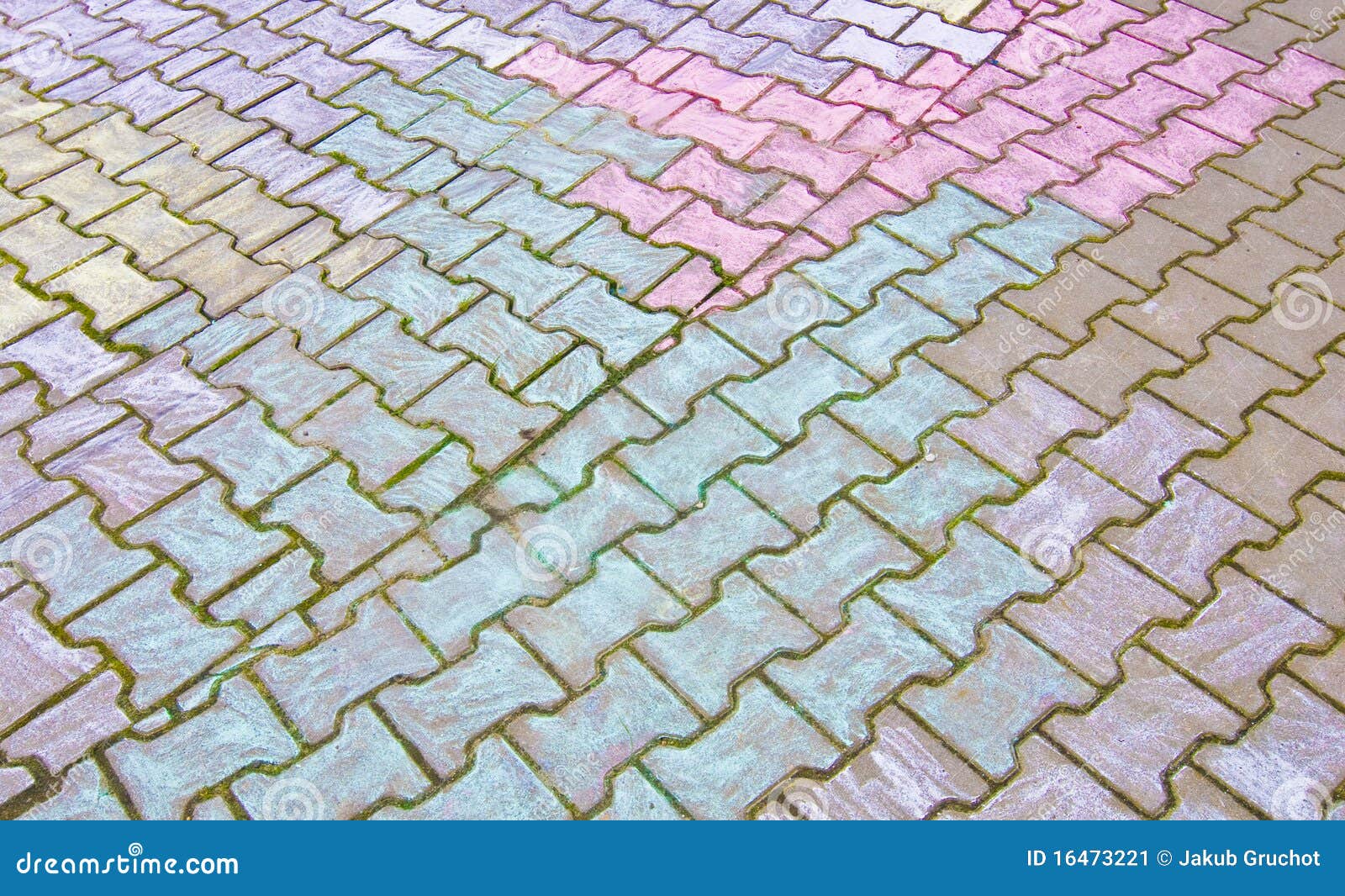 Pavement colored by kids stock image. Image of pattern - 16473221