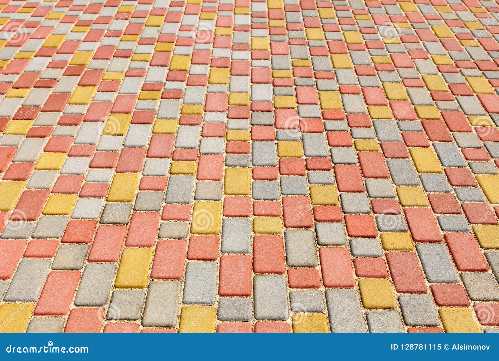 The Pavement of Colored Tiles. the Background Image, Texture Stock ...