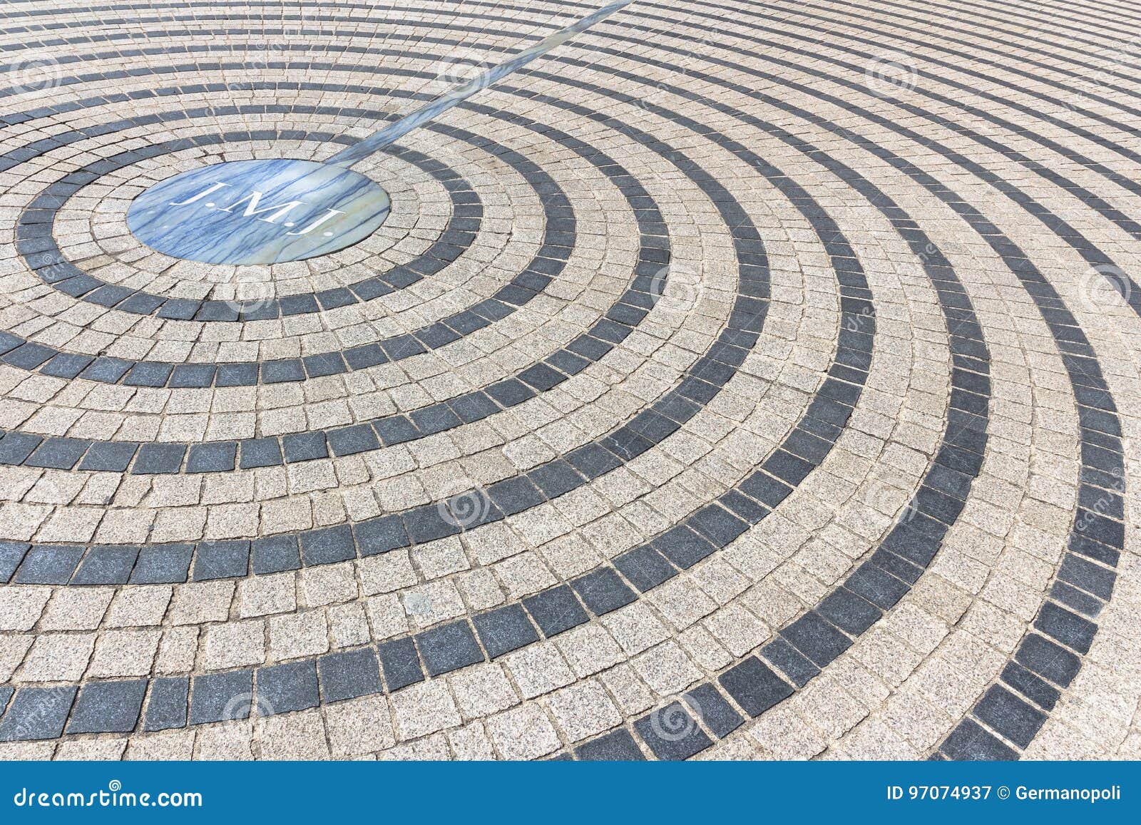 Pavement with Concentric Pattern Stock Image - Image of large, round ...