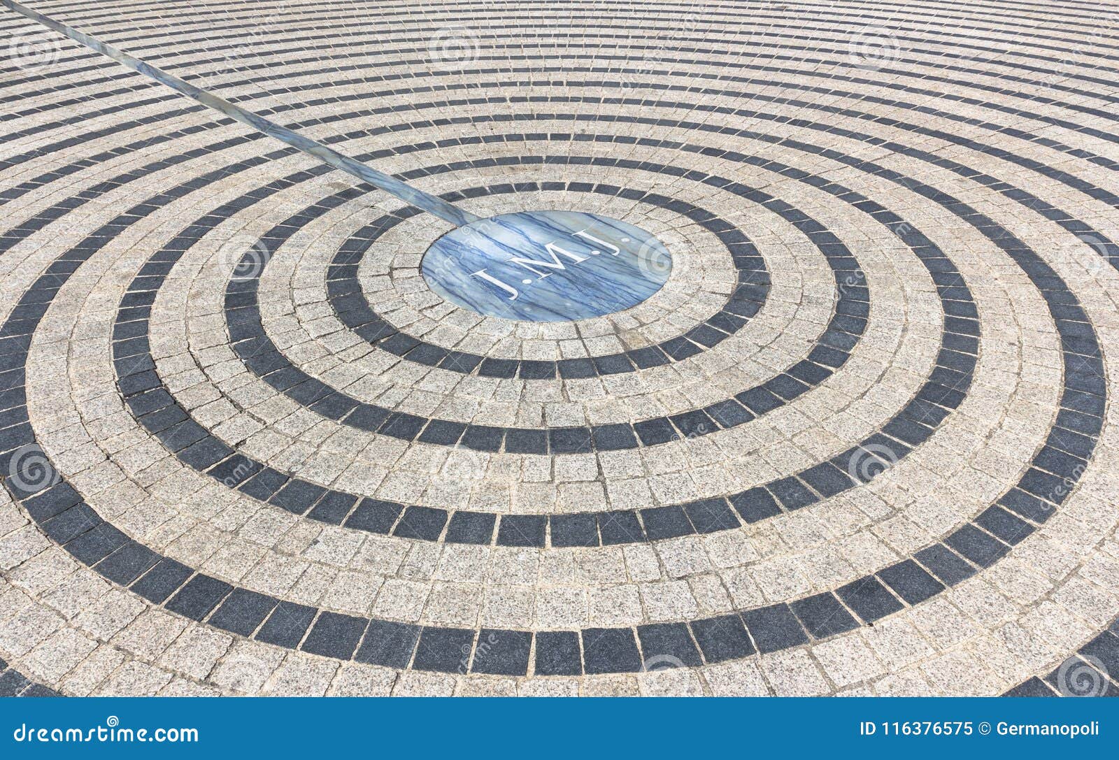 Pavement with Concentric Pattern Stock Image - Image of abstract, round ...