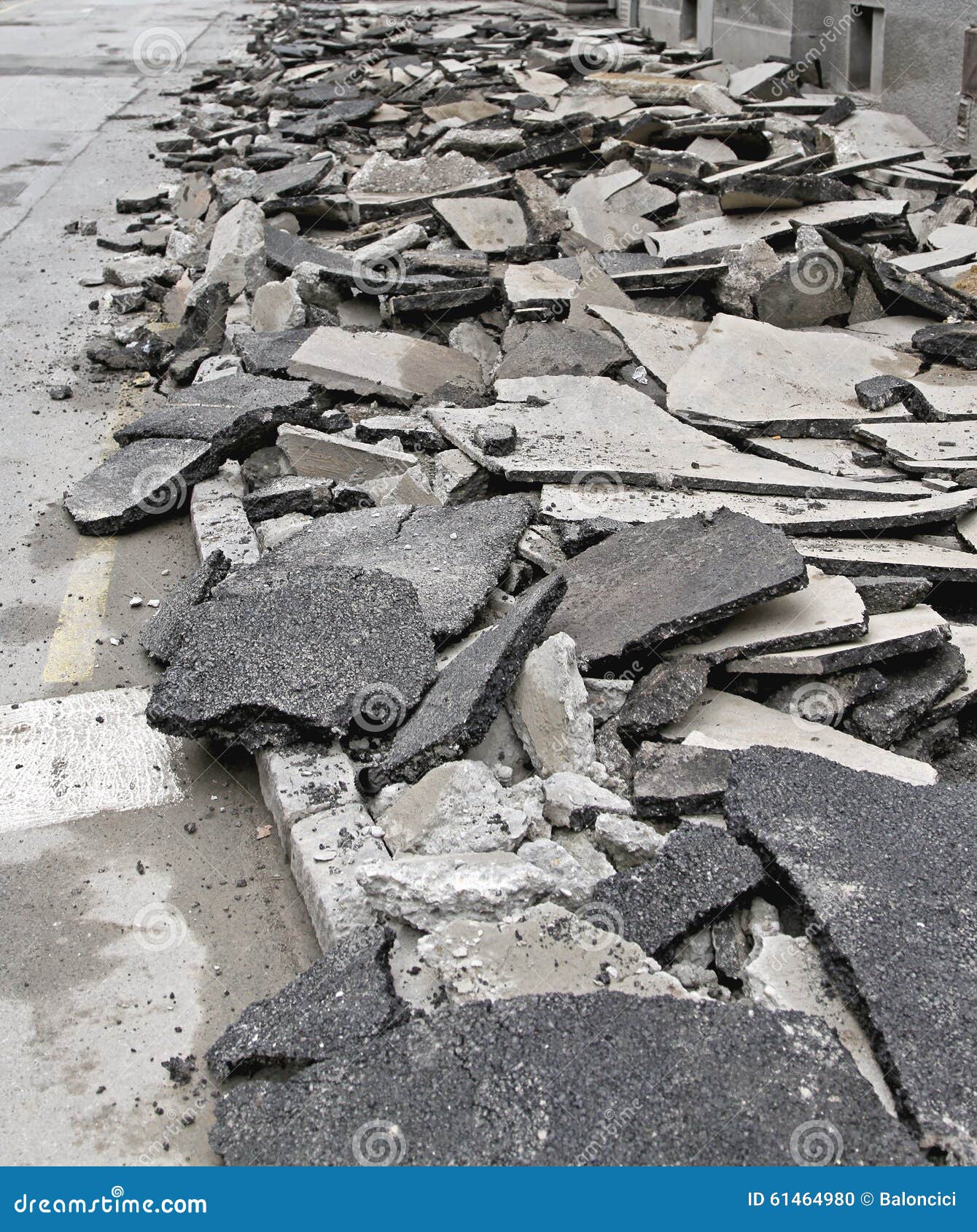 Pavement Damage stock photo. Image of earthquake, parts - 61464980