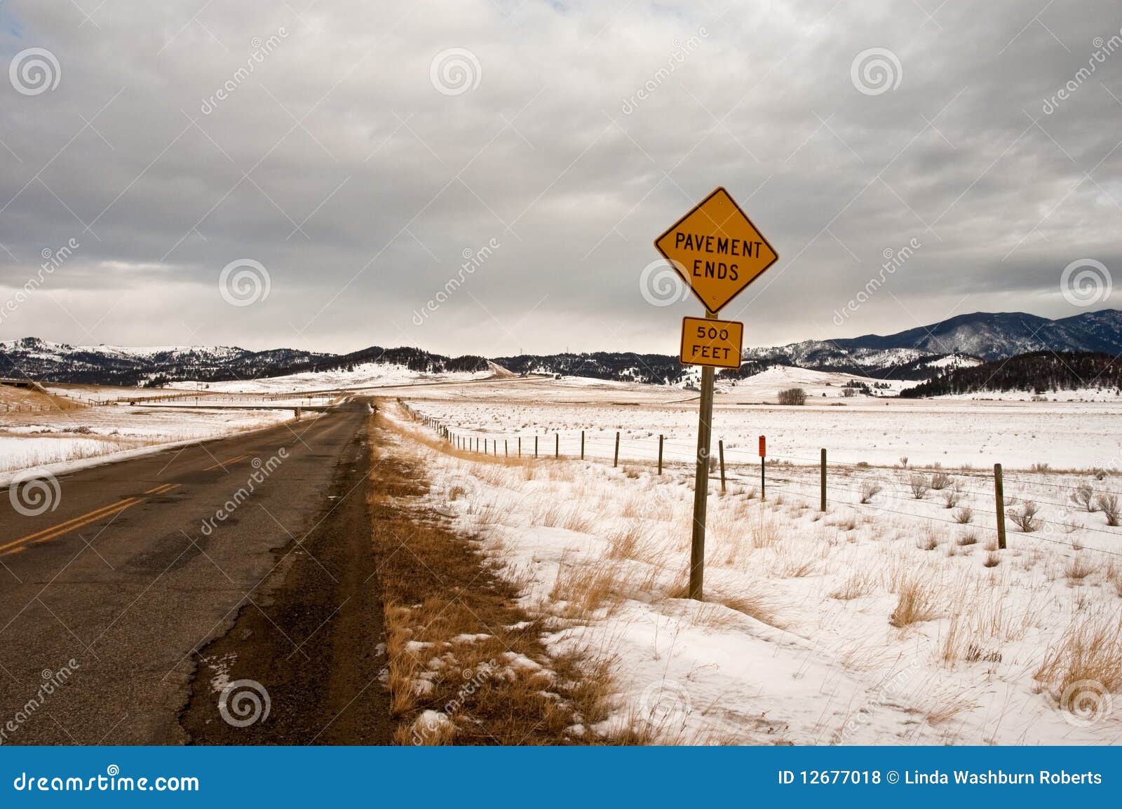 Pavement ends stock photo. Image of countryside, trip - 12677018