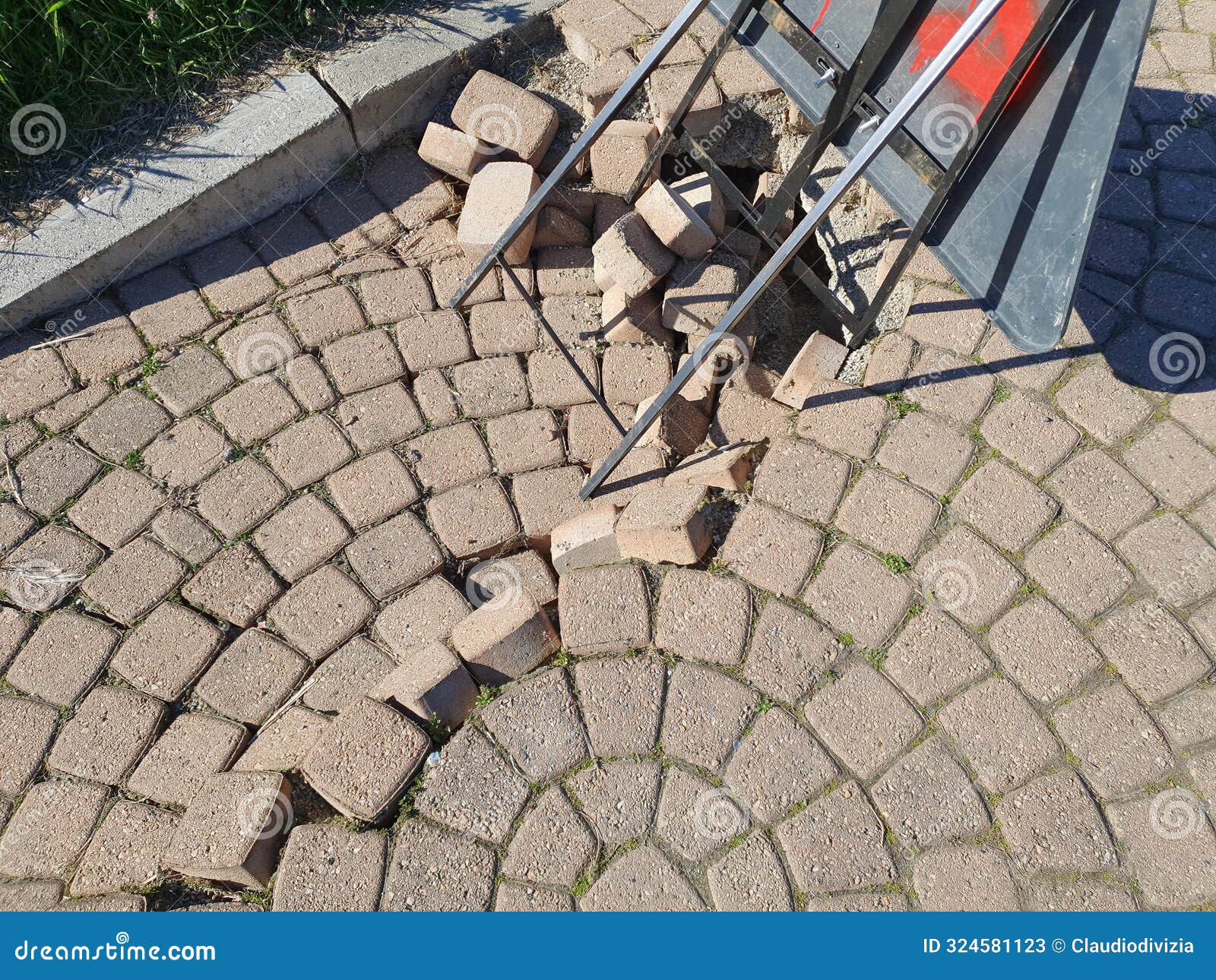 Pavement Floor Structural Failure Stock Image - Image of pavement ...