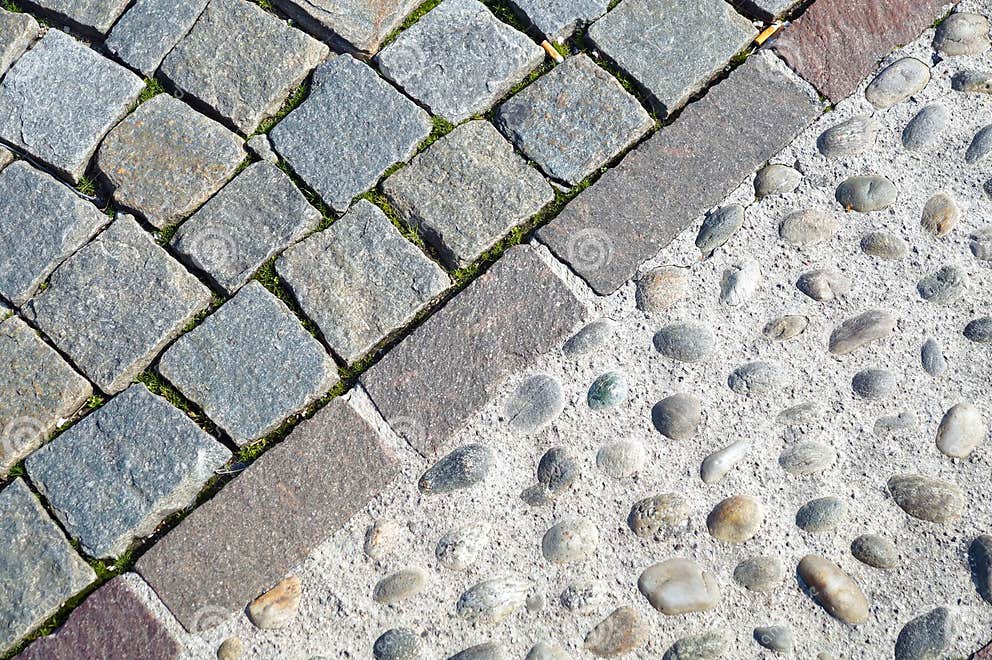 Pavement of Granite. Wide Angle Impressive View Stock Image - Image of ...