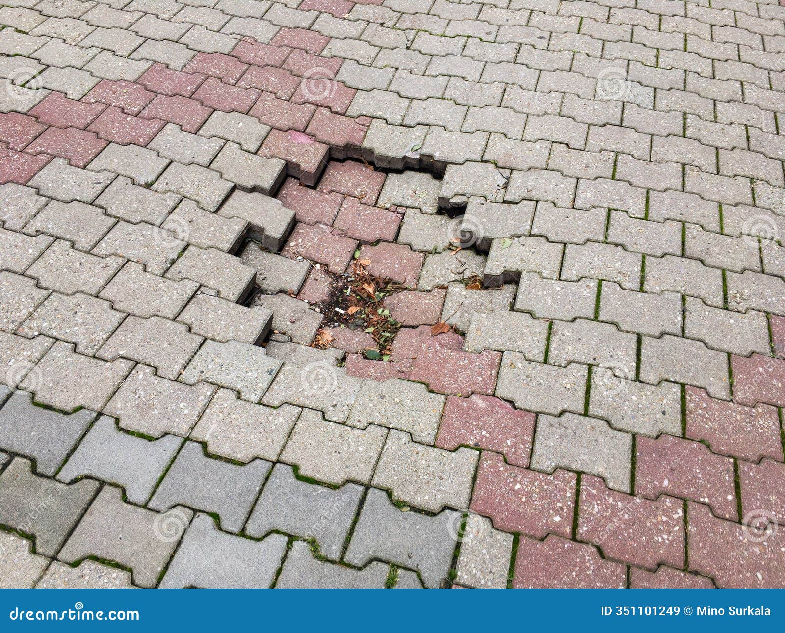 Pavement from Interlocking Pavers Caved in, Danger for Pedestrians ...