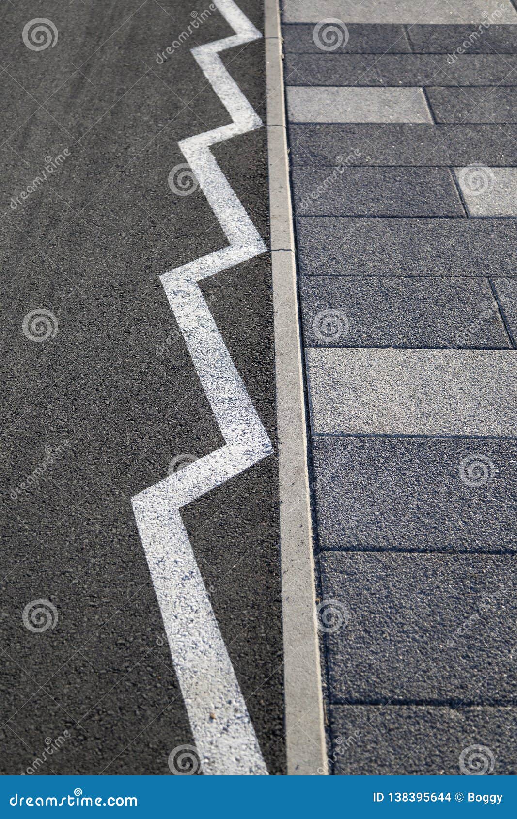Pavement line stock photo. Image of cobblestone, roadway - 138395644