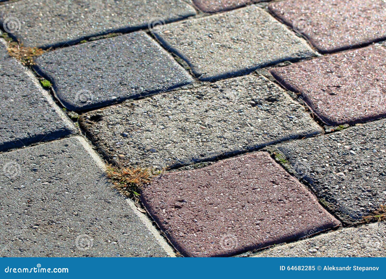 Pavement from Multicolor Cobblestone Close-up Stock Image - Image of ...