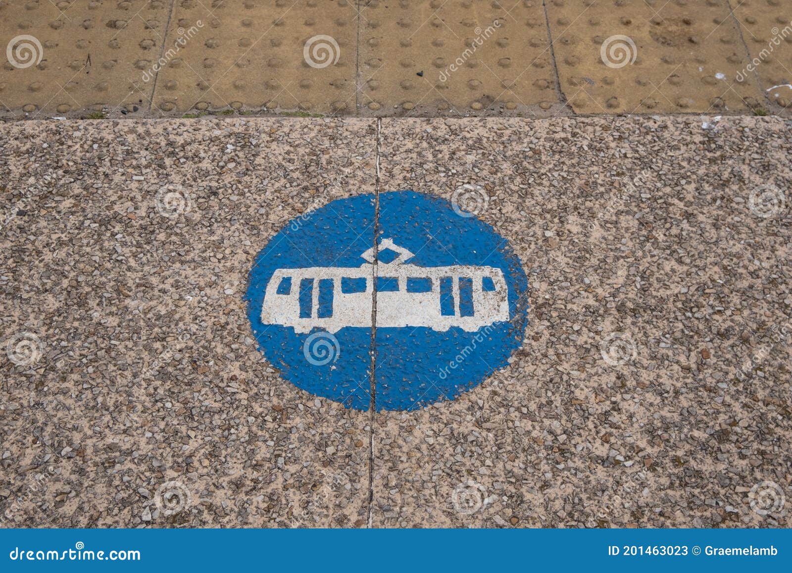 Warning For Tram Drivers To Drive Not In Reverse Editorial Photo ...